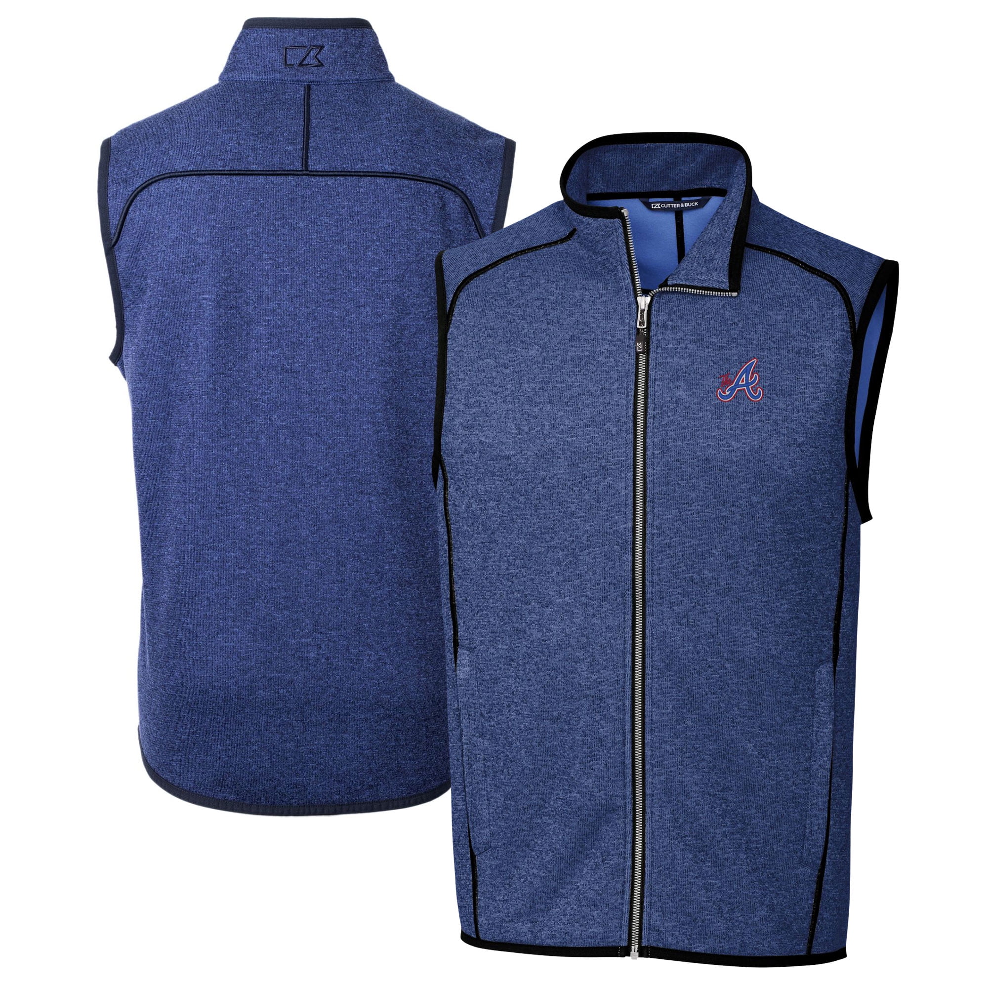 Men's Cutter & Buck Heather Blue Atlanta Braves City Connect Mainsail ...
