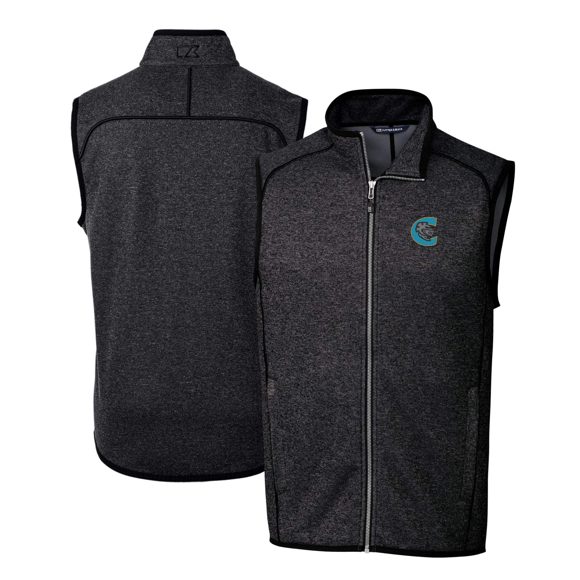 Men's Cutter & Buck Heather Charcoal Charlotte Knights Mainsail Sweater ...