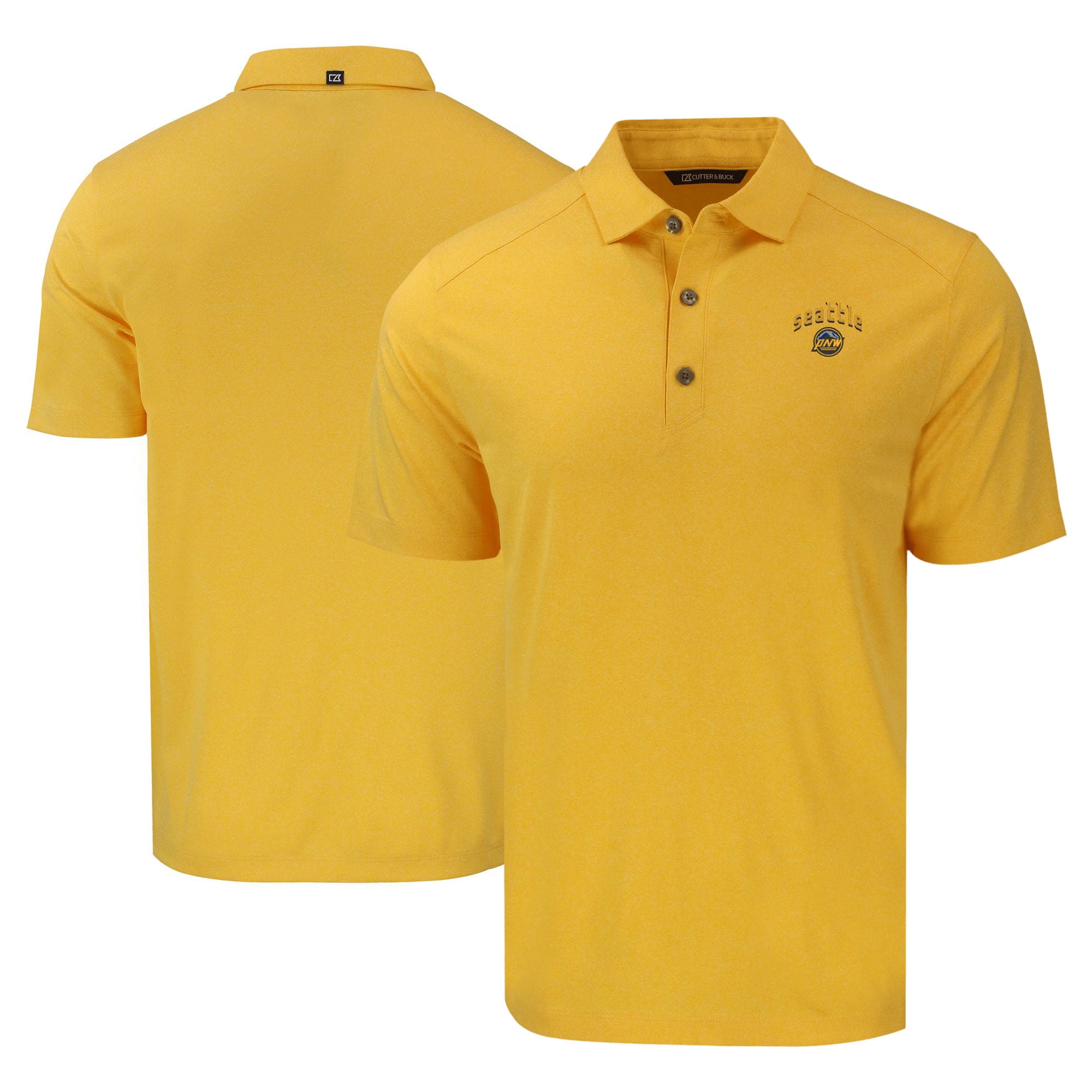 Men's Cutter & Buck Heather Gold Seattle Mariners City Connect Forge ...