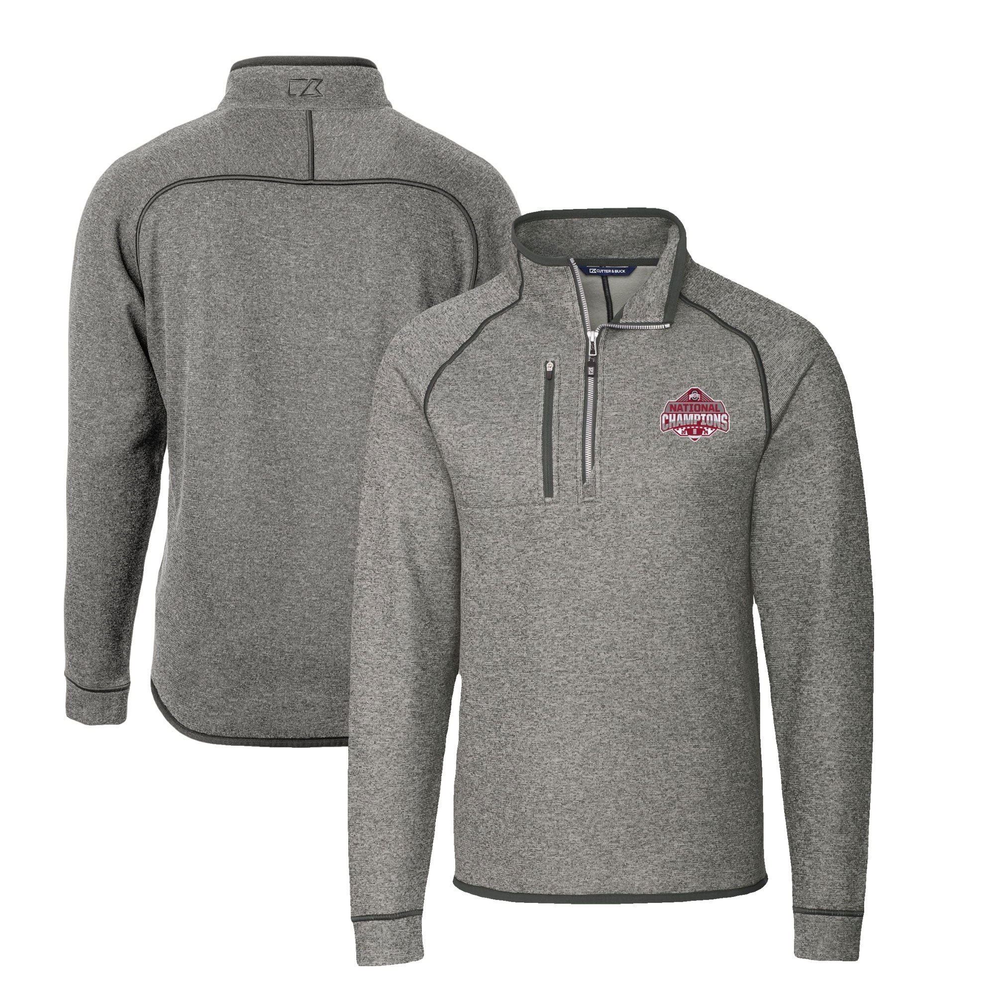 Men's Cutter & Buck Heather Gray Ohio State Buckeyes College Football ...