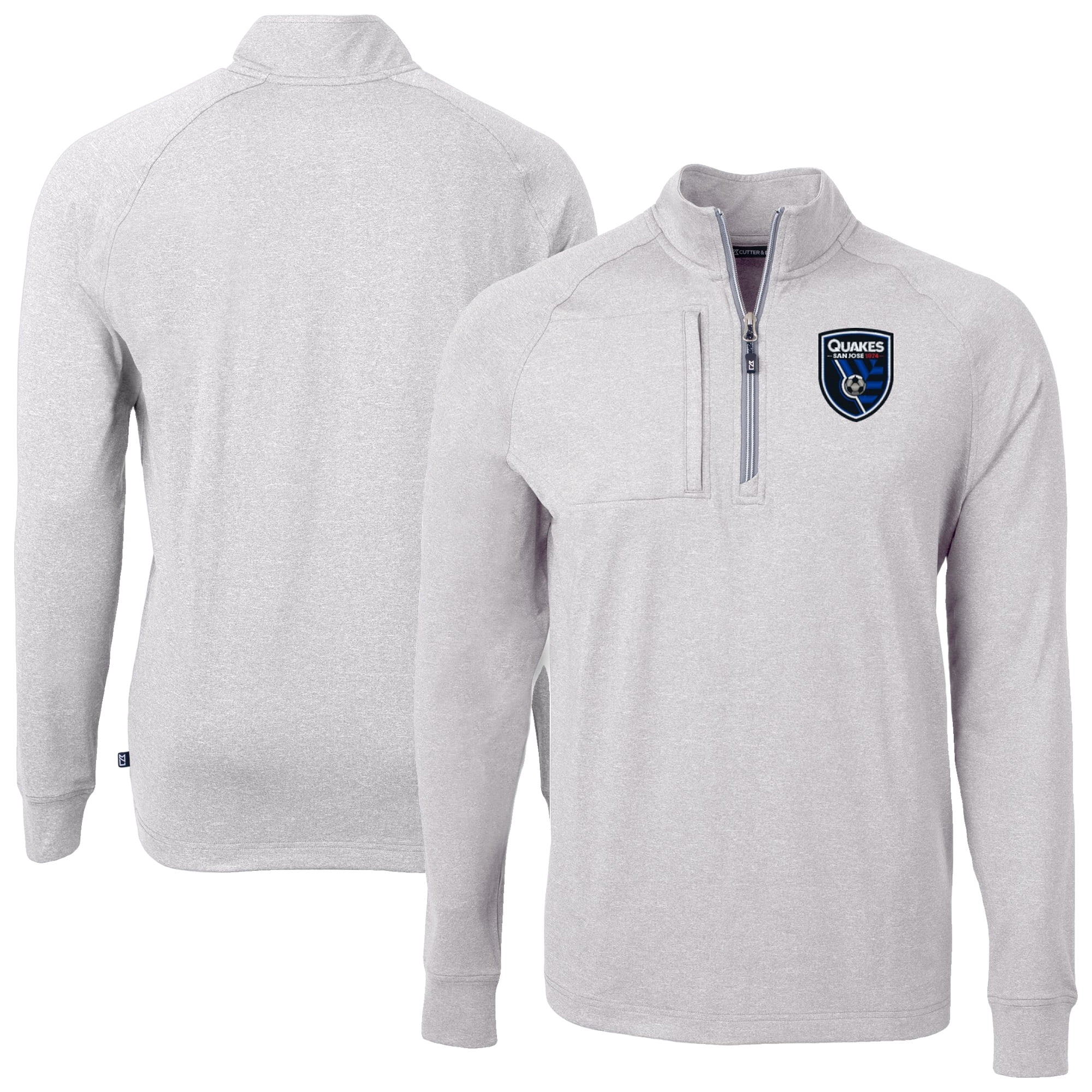 Men's-Cutter & Buck Heather Gray San Jose Earthquakes Adapt Eco Knit ...