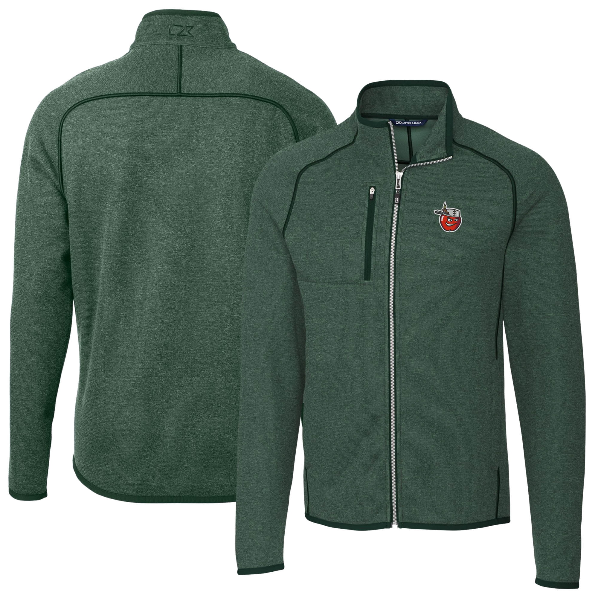 Men's Cutter & Buck Heather Green Fort Wayne TinCaps Mainsail Sweater ...
