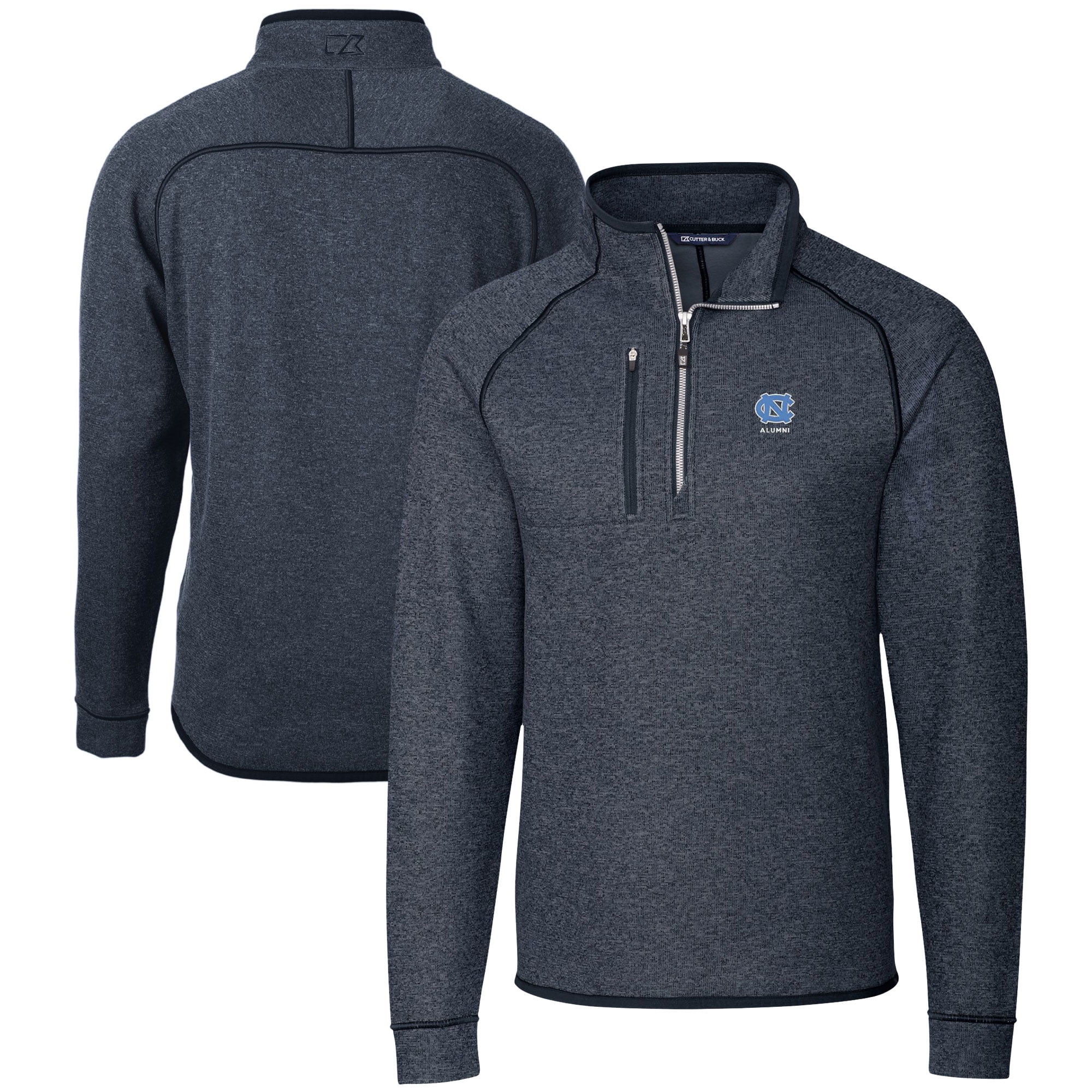 Men's Cutter & Buck Heather Navy North Carolina Tar Heels Alumni Logo ...