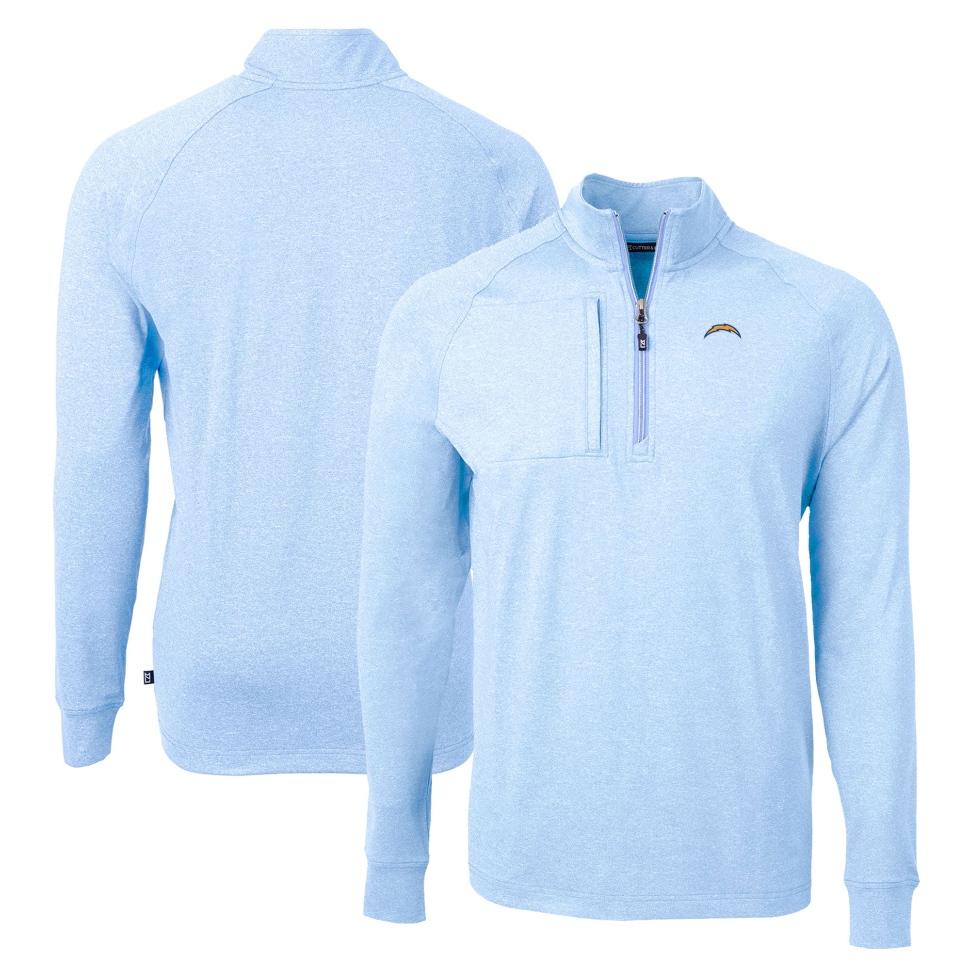Men's Cutter & Buck Heather Powder Blue Los Angeles Chargers Adapt Eco ...
