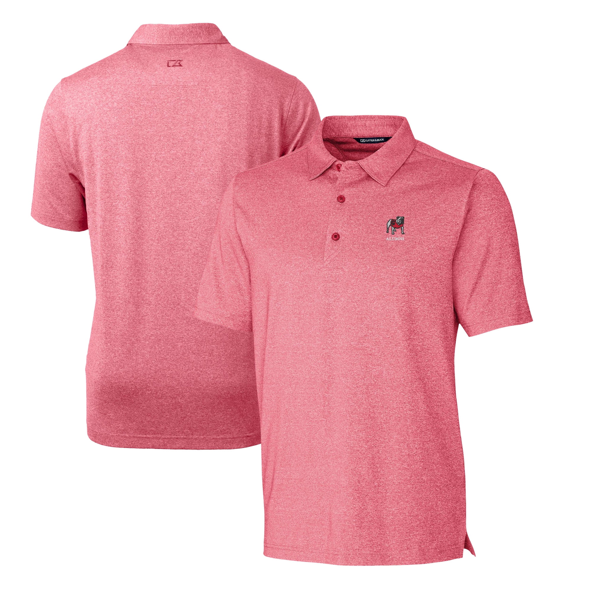Men's Cutter & Buck Heather Red Georgia Bulldogs Alumni Logo Forge ...