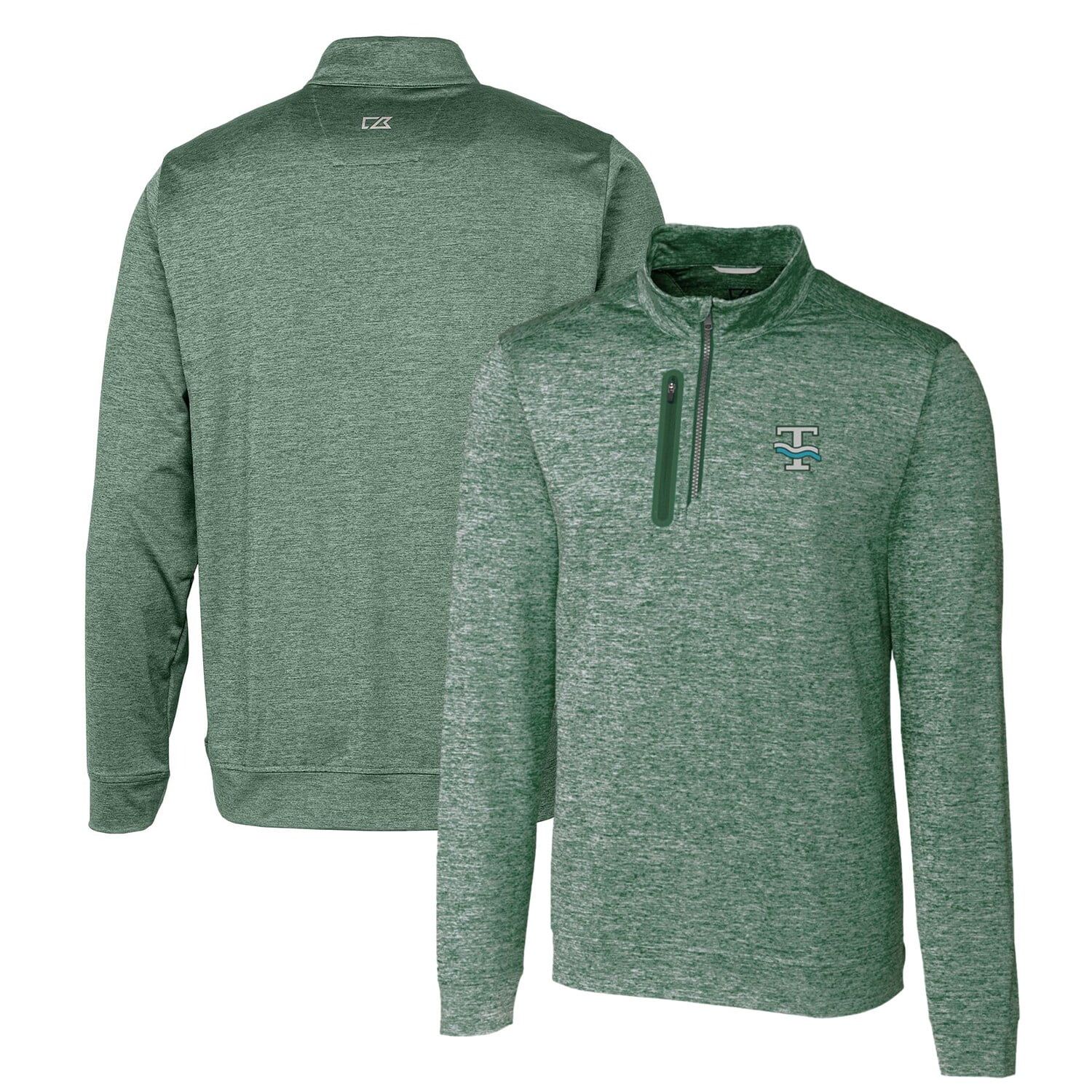 Men's Cutter & Buck Green Tulane Green Wave Heathered Vault Stealth ...