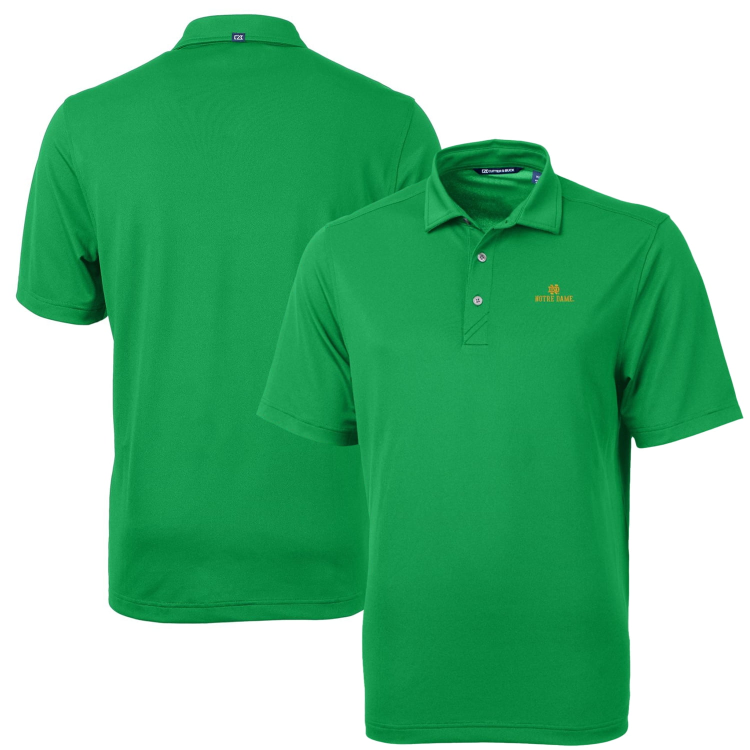 Men's Cutter & Buck Kelly Green Notre Dame Fighting Irish Virtue Eco ...