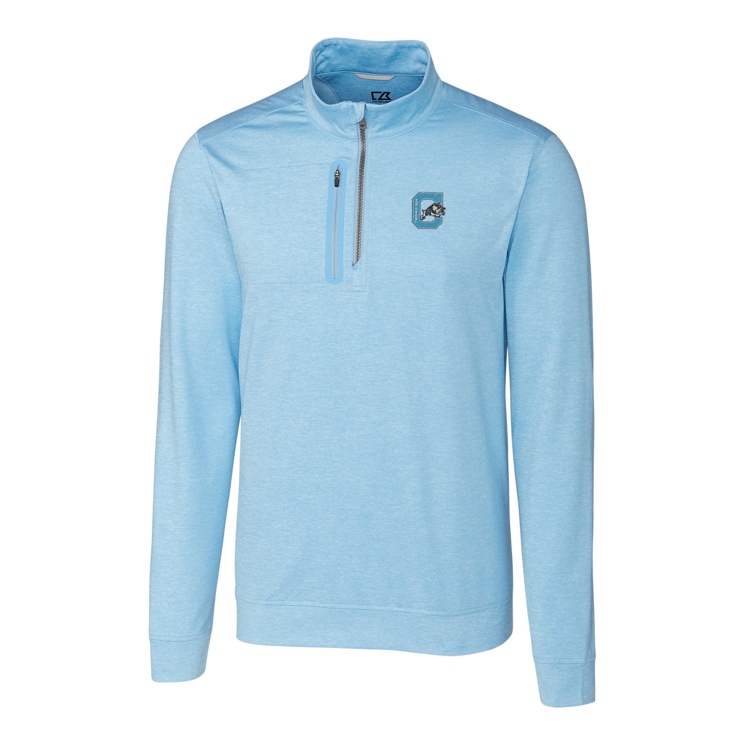 Men's Cutter & Buck Light Blue Citadel Bulldogs Stealth Vault Logo Half ...