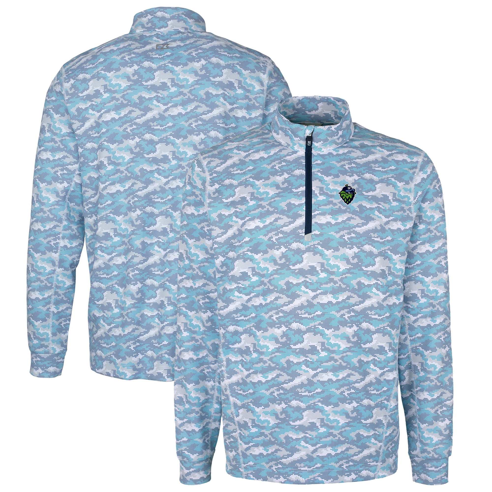 Men's Cutter & Buck Light Blue Hillsboro Hops Traverse Camo Print ...