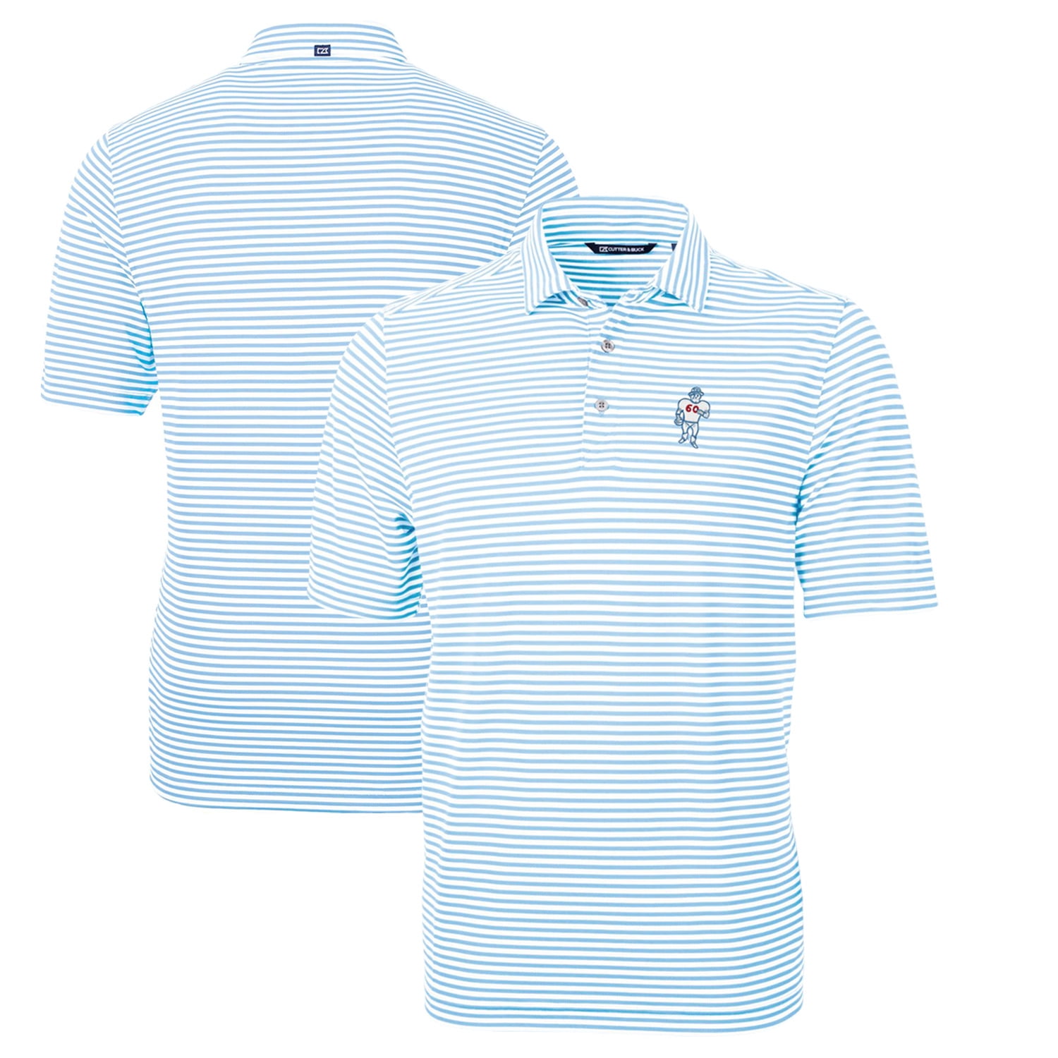 Men's Cutter & Buck Light Blue Houston Oilers Throwback Logo Virtue Eco ...