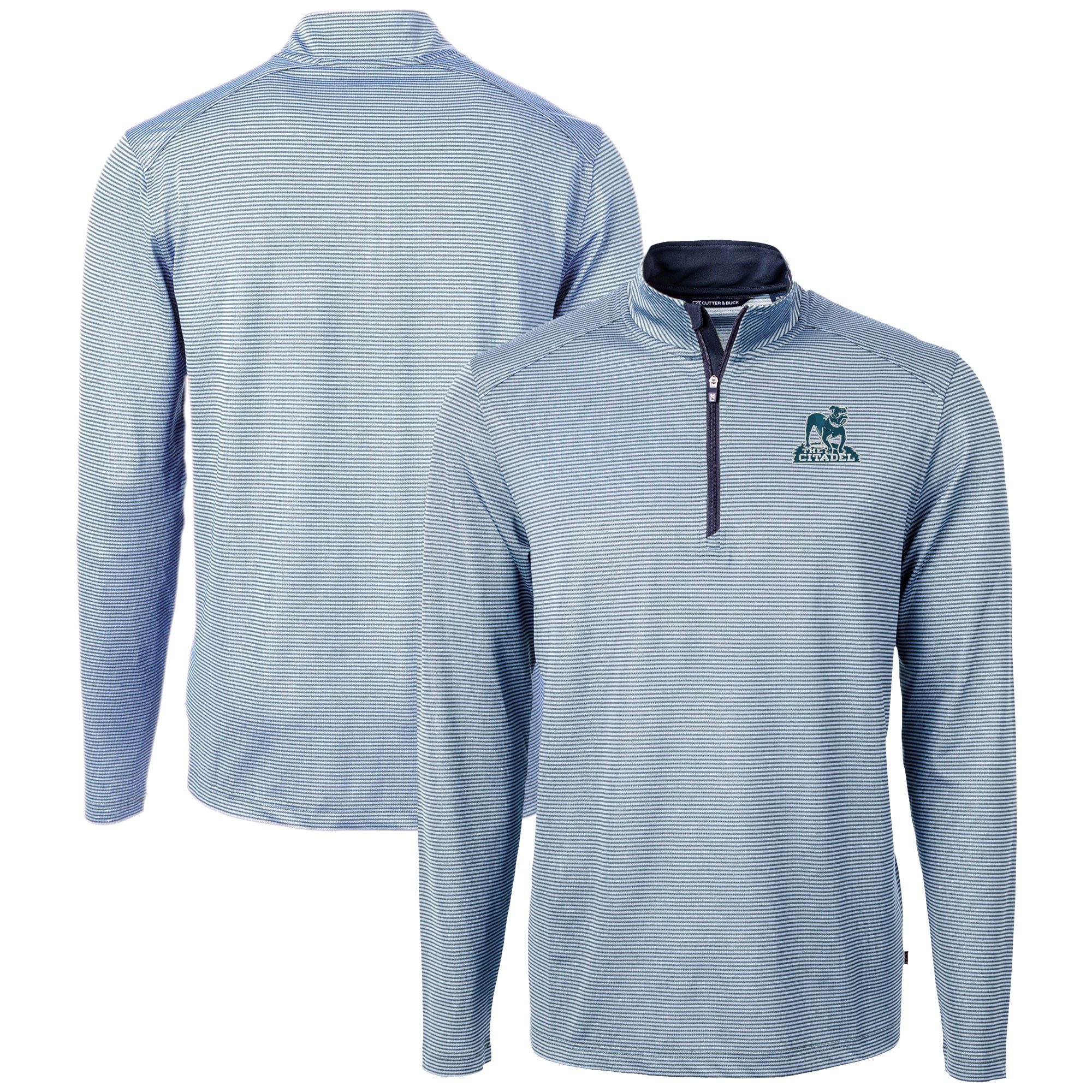 Men's Cutter & Buck Light Blue/Navy Citadel Bulldogs Vault DryTec ...