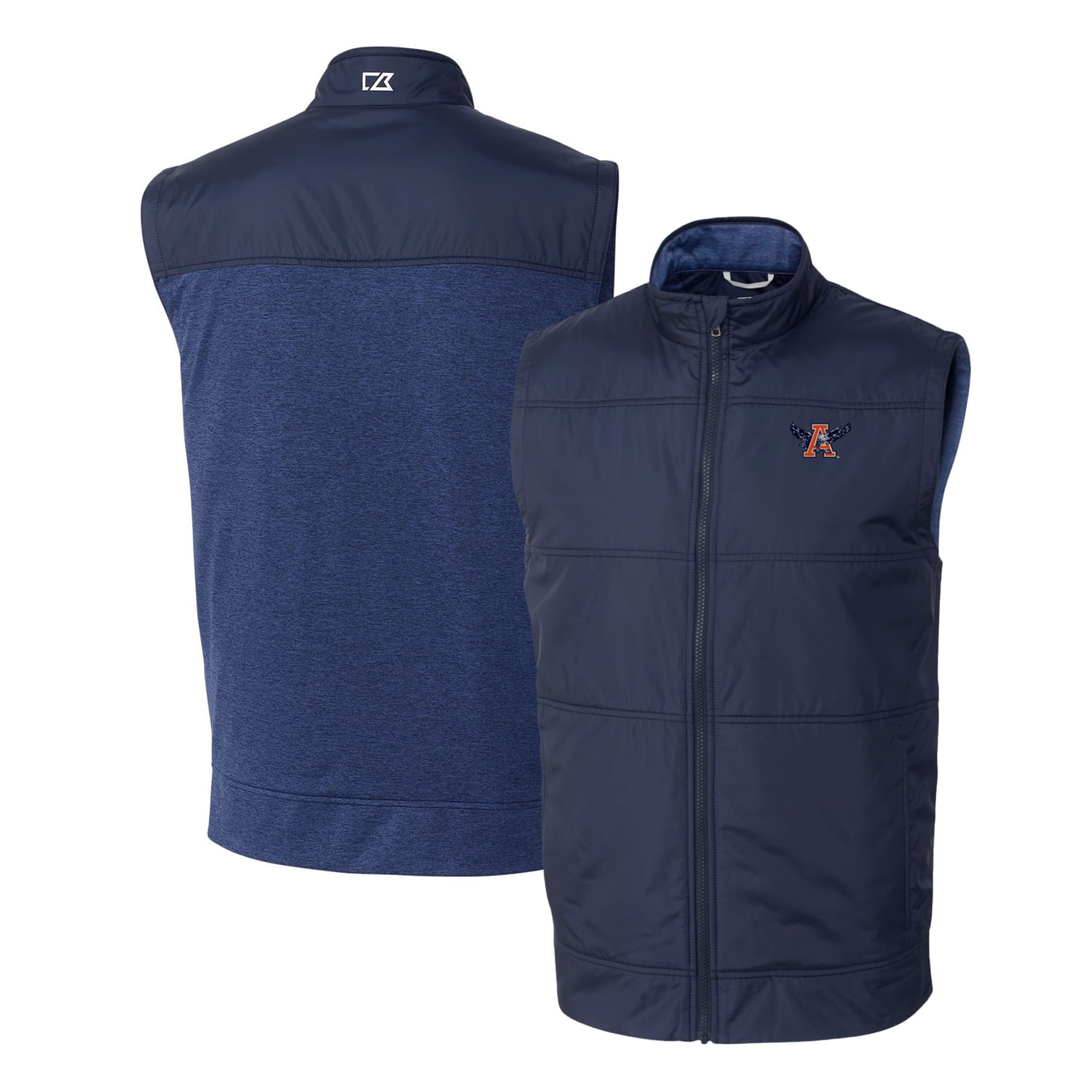 Men's Cutter & Buck Navy Auburn Tigers Vault Stealth Hybrid Quilted ...