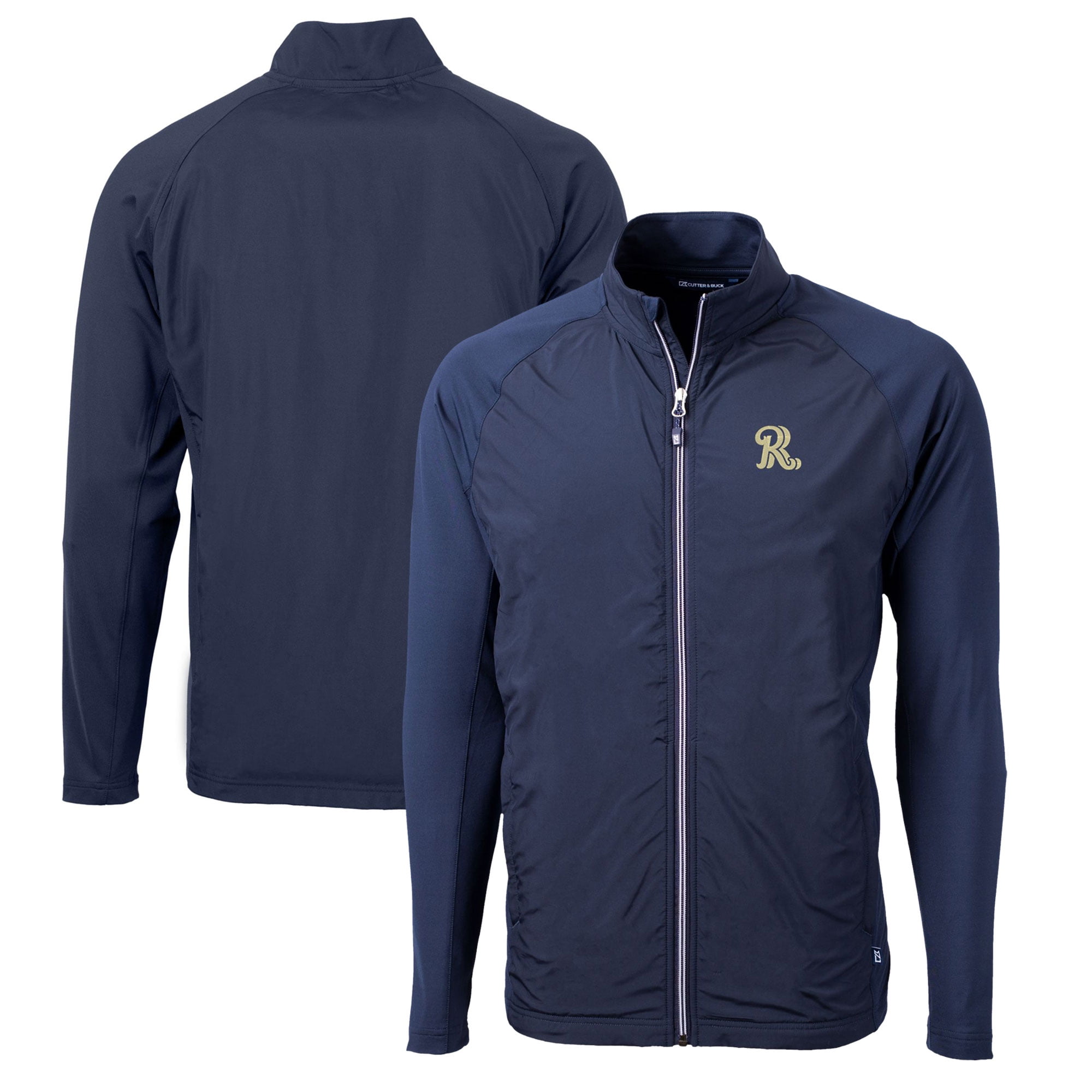 Men's Cutter & Buck Navy Frisco RoughRiders Adapt Eco Knit Hybrid ...