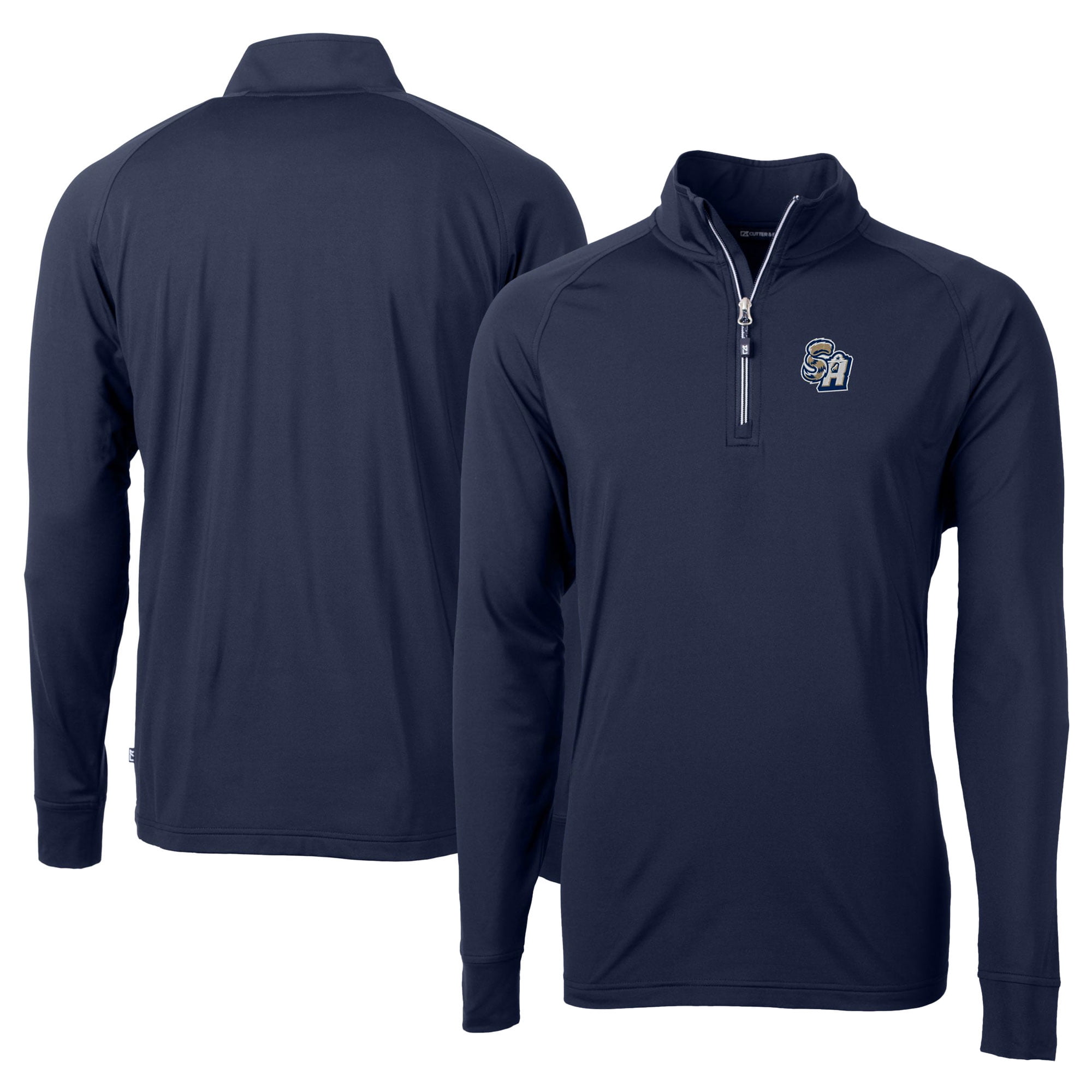 Men's Cutter & Buck Navy San Antonio Missions Adapt Eco Knit Stretch ...