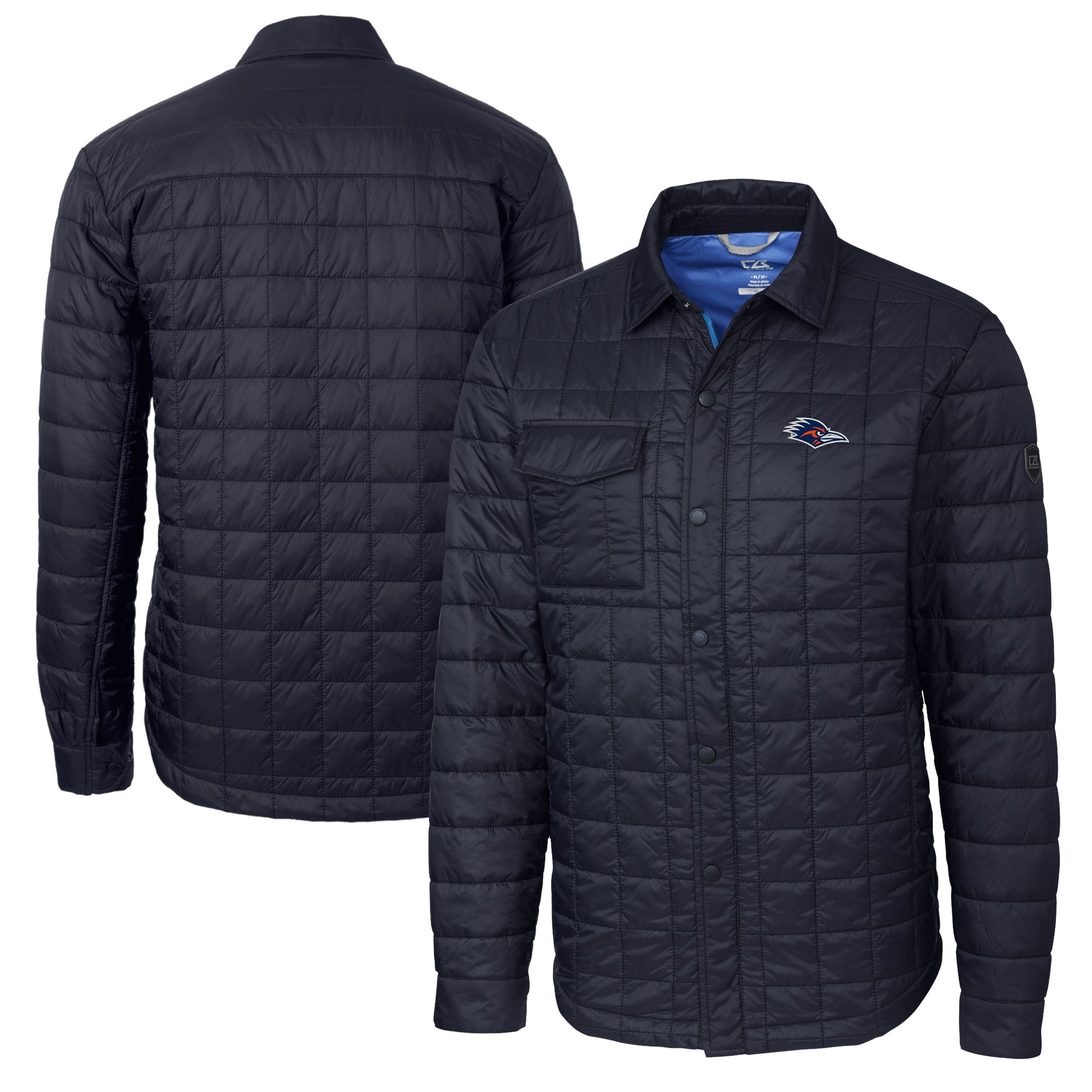 Men's Cutter & Buck Navy UTSA Roadrunners Rainier PrimaLoft Eco ...