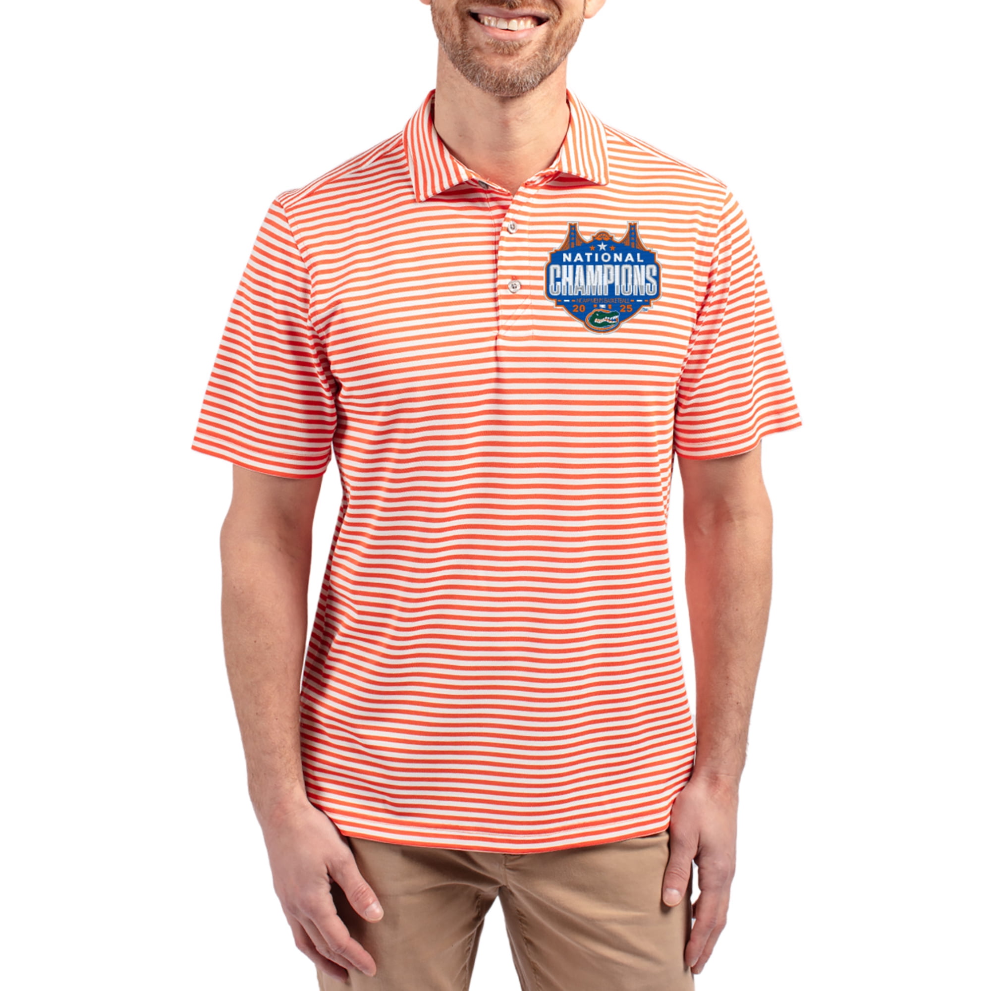 Men-s Cutter & Buck Orange Florida Gators 2025 NCAA Men's Basketball ...
