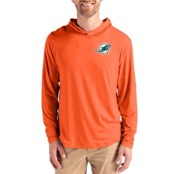Men's Cutter & Buck Orange Miami Dolphins Coastline Epic Comfort ...