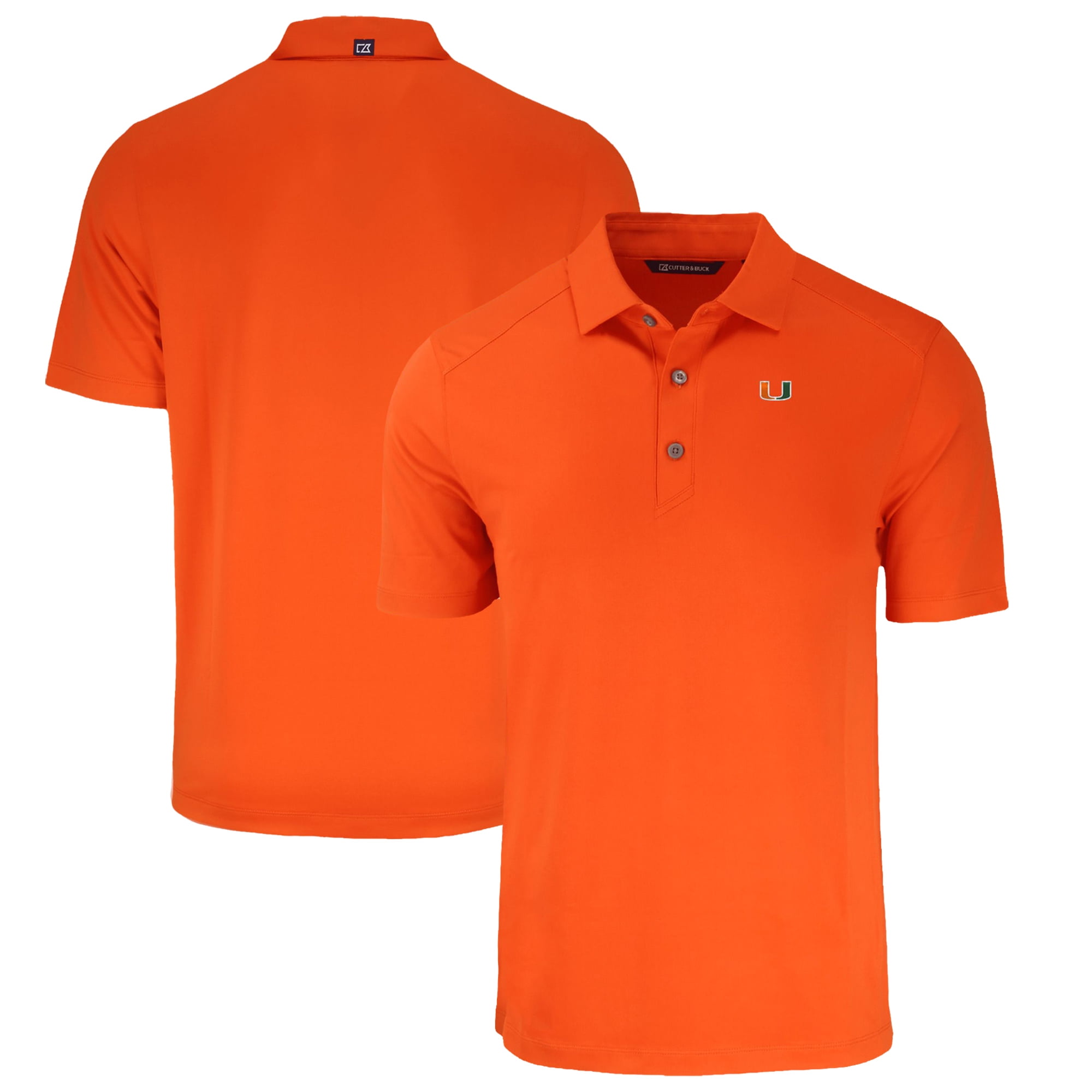 Men's Cutter & Buck Orange Miami Hurricanes Forge Eco Stretch Recycled ...