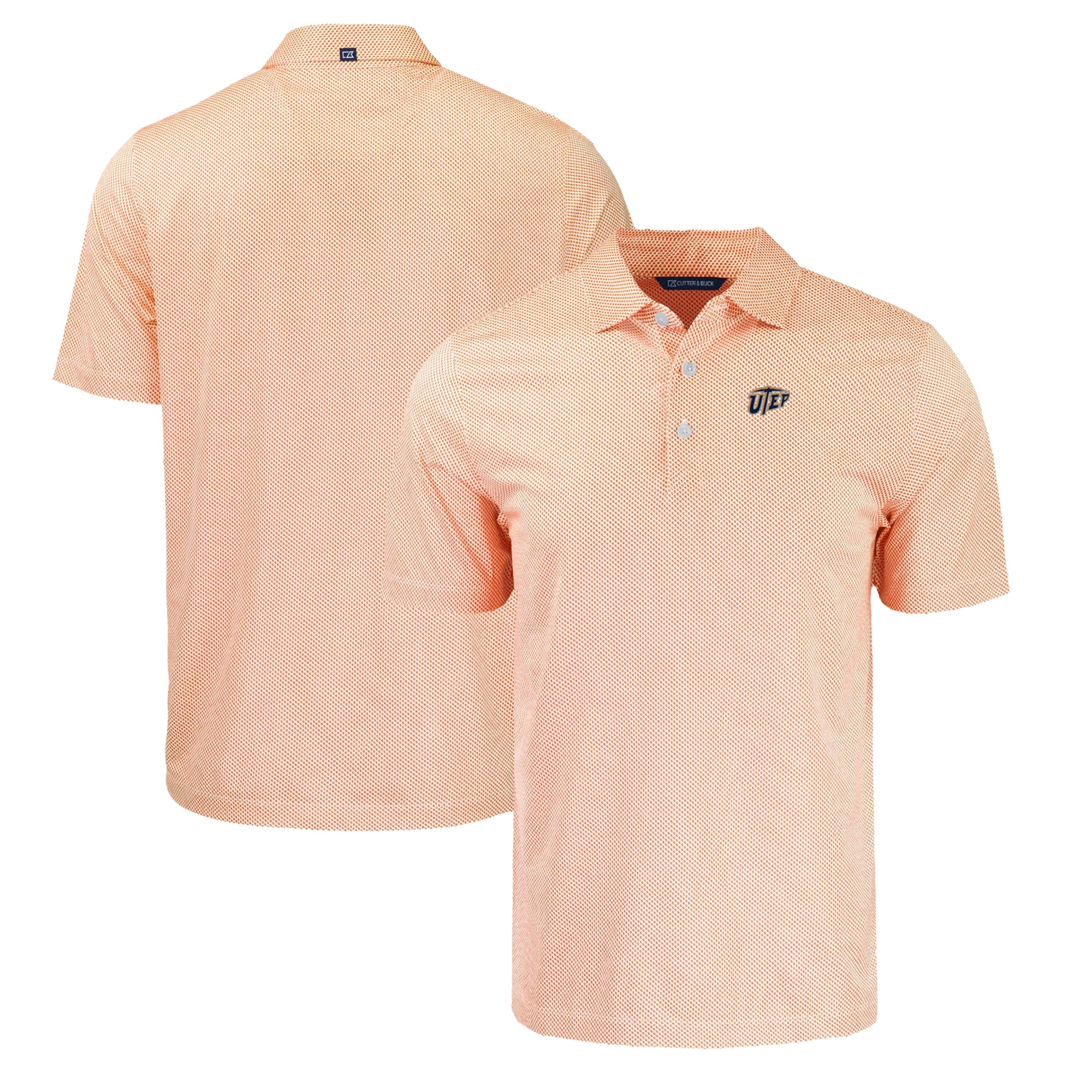 Men's Cutter & Buck Orange/White UTEP Miners Pike Eco Symmetry Print ...
