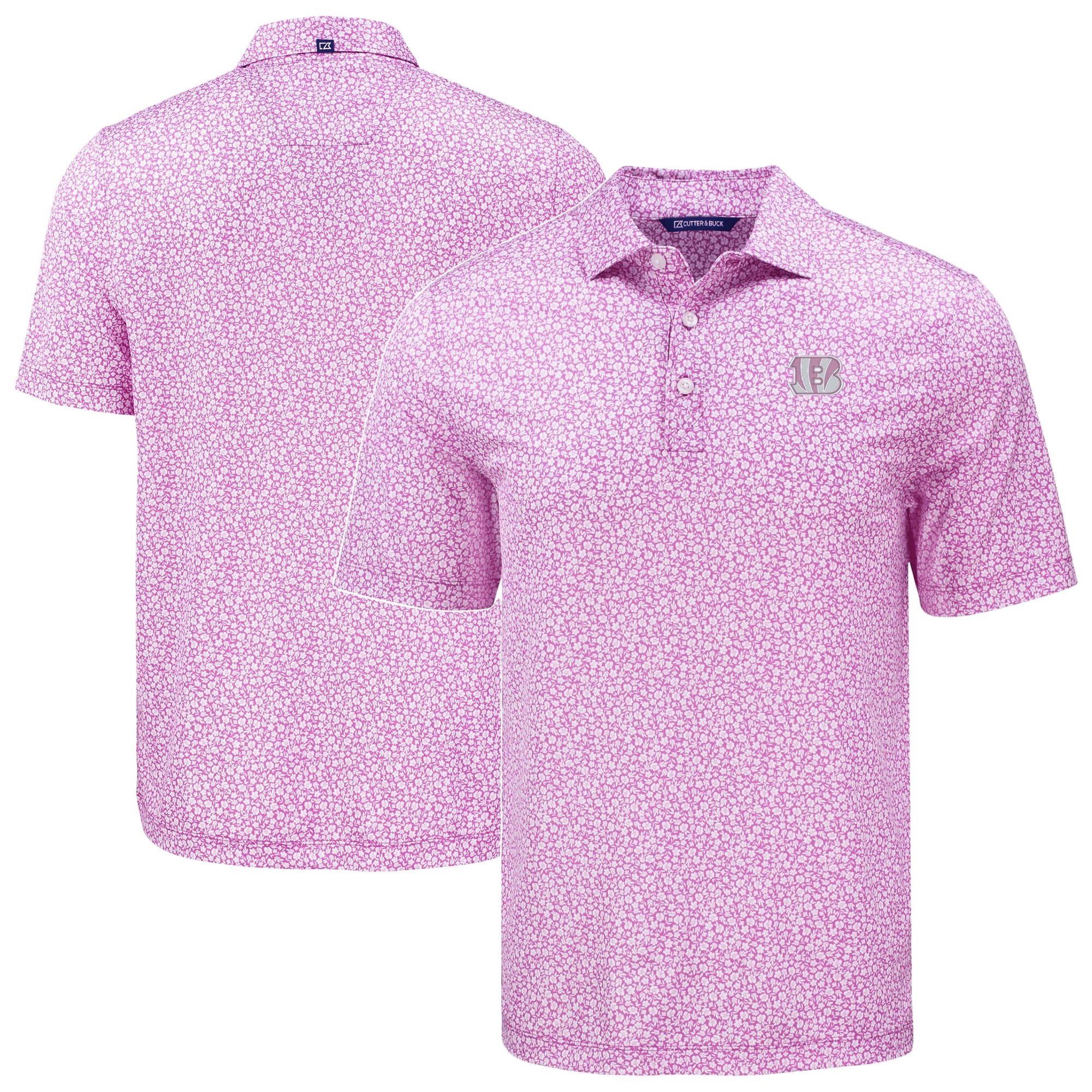 Men's Cutter & Buck Pink Cincinnati Bengals Pike Eco Flora Print ...