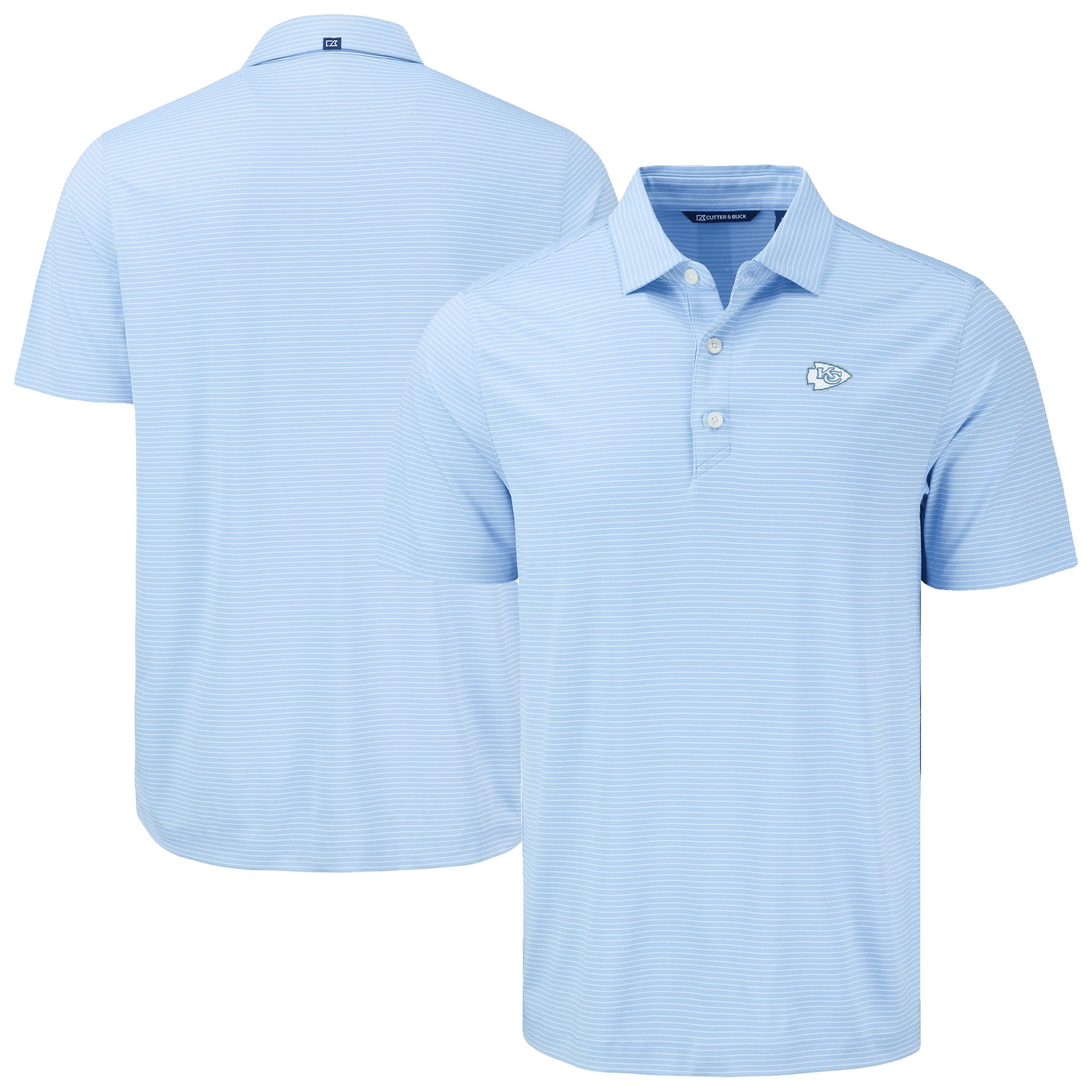 Men's Cutter & Buck Powder Blue Kansas City Chiefs Forge Eco Fine Line ...