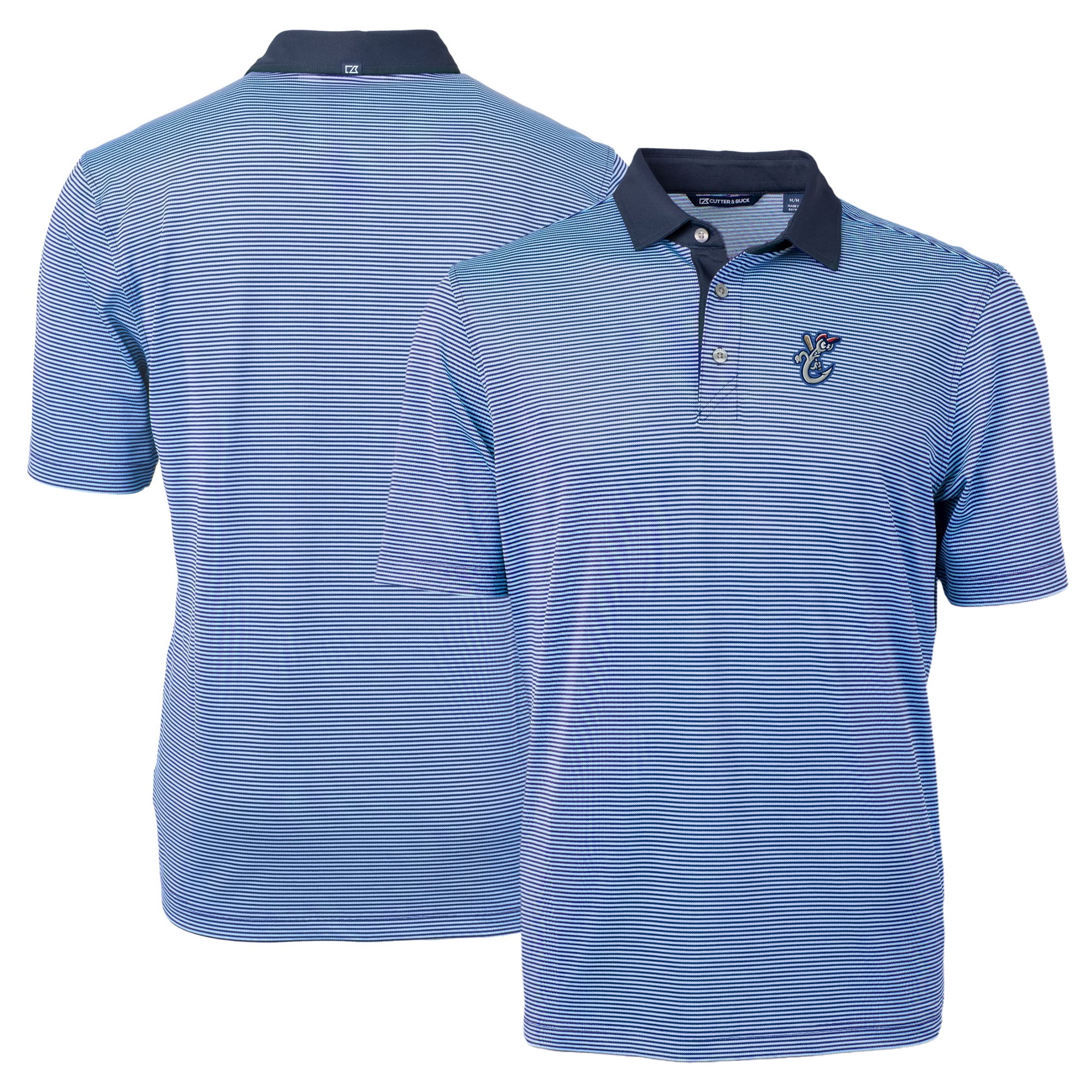 Men's Cutter & Buck Powder Blue/Navy Corpus Christi Hooks Virtue Eco ...