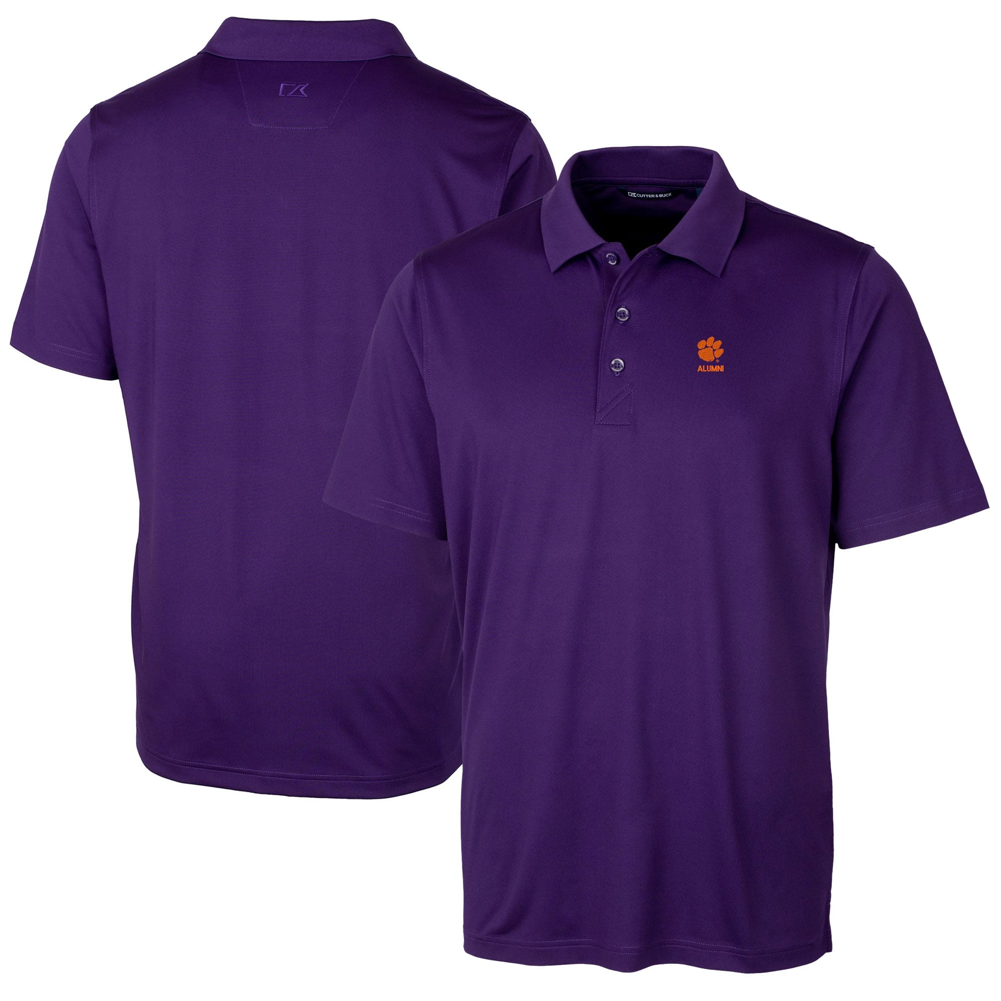 Men's Cutter & Buck Purple Clemson Tigers Alumni Logo Forge Stretch DryTec Polo - Walmart.com