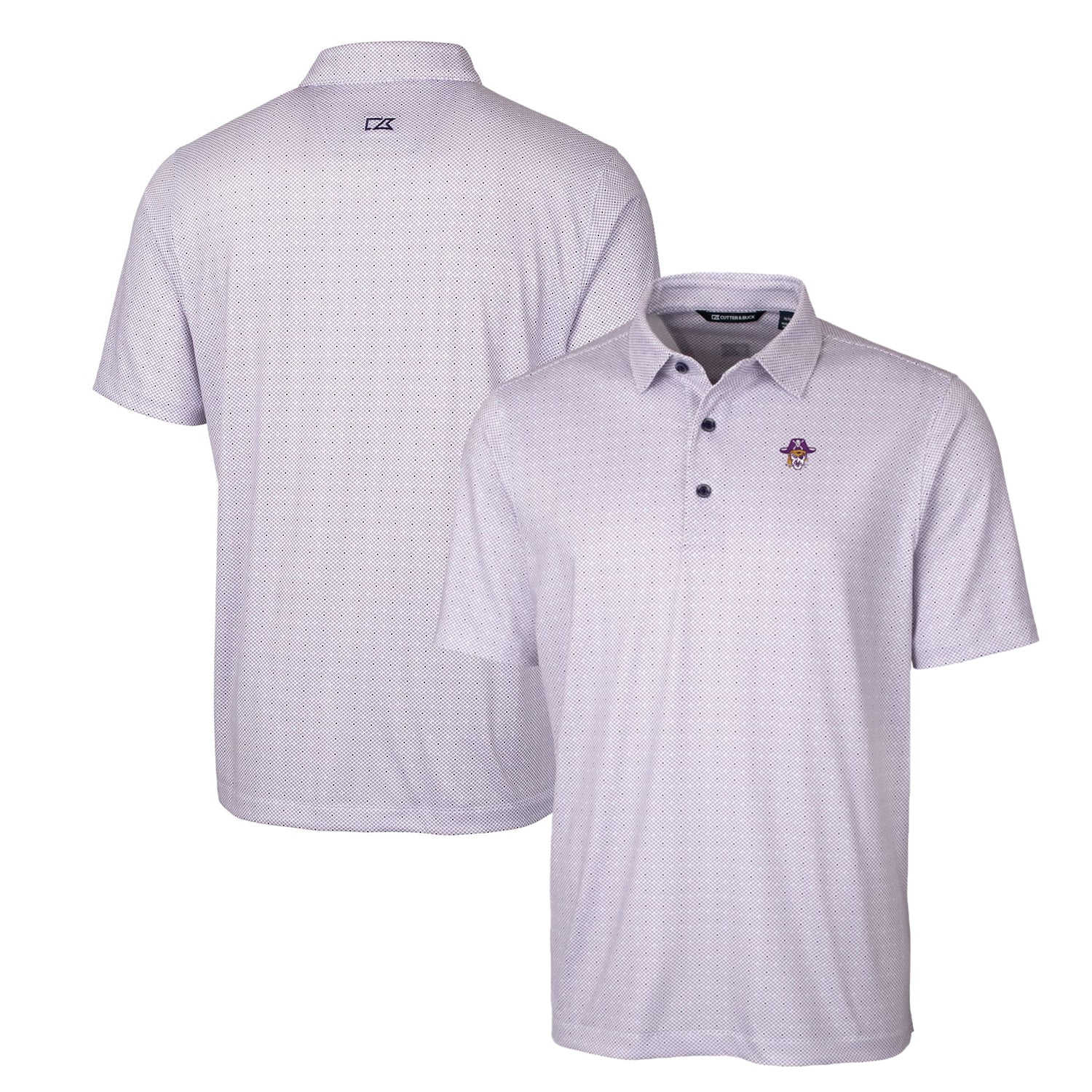 Men's Cutter & Buck Purple ECU Pirates Primary Team Logo Pike Double ...