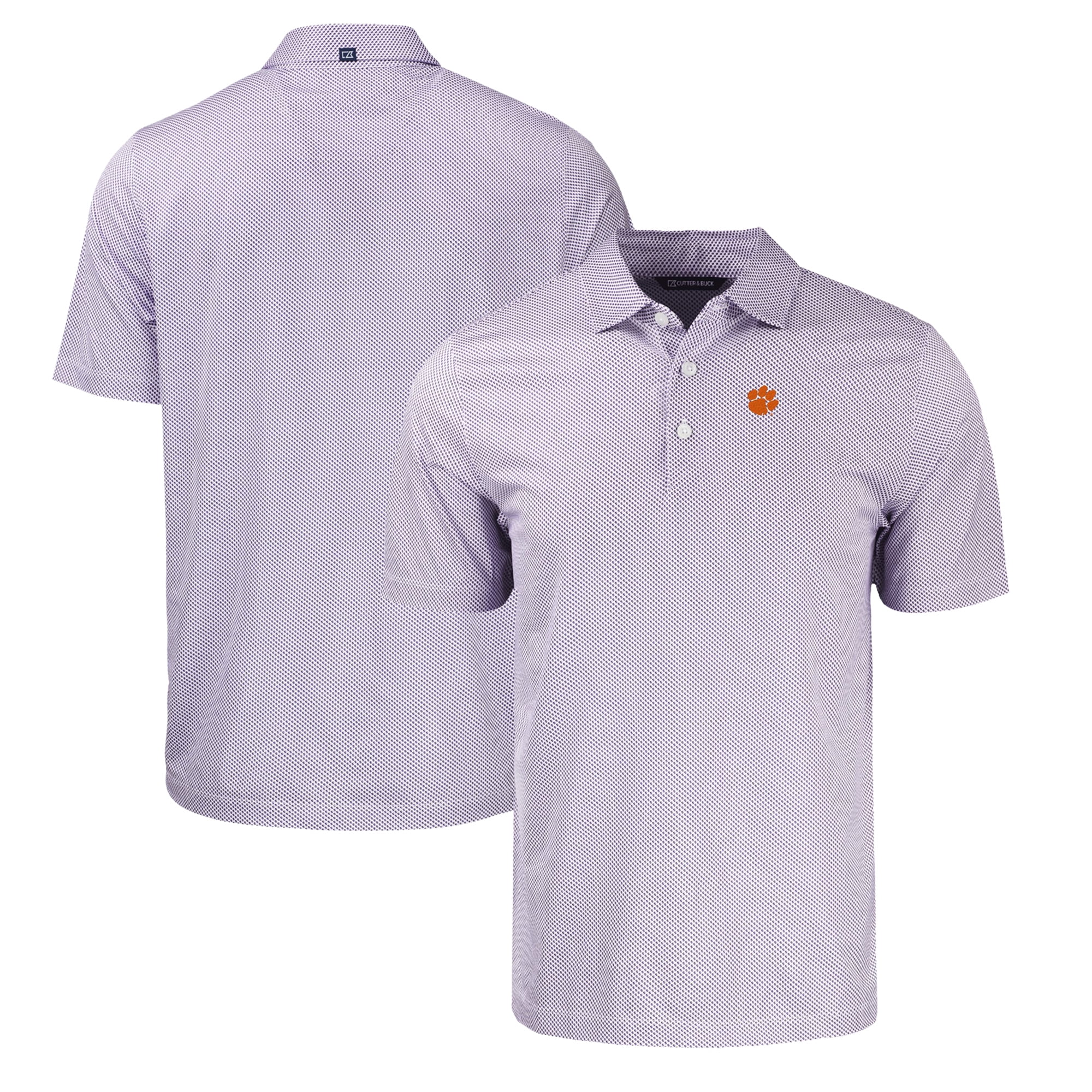 Men's Cutter & Buck Purple/White Clemson Tigers Pike Eco Symmetry Print ...