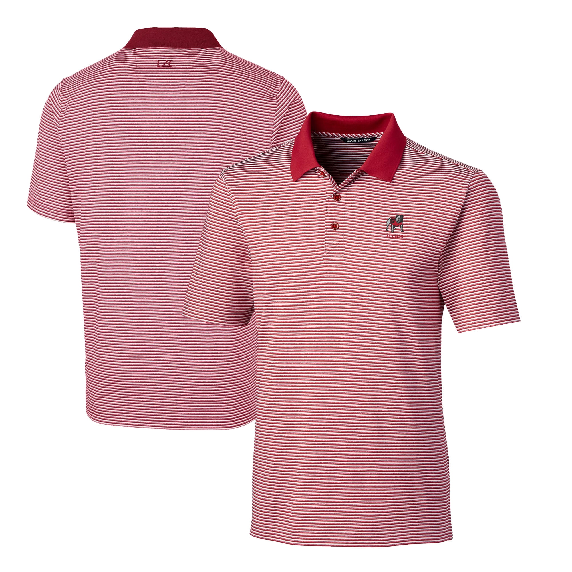 Men's Cutter & Buck Red Georgia Bulldogs Alumni Logo Forge DryTec Tonal ...