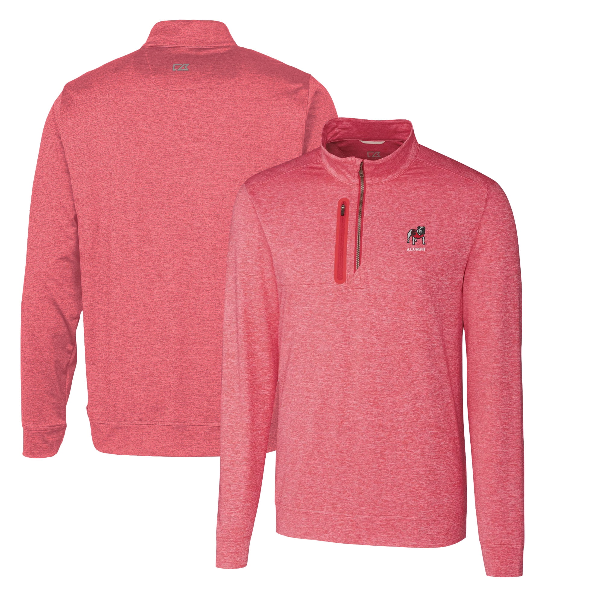 Men's Cutter & Buck Red Georgia Bulldogs Alumni Logo Vault Stealth ...