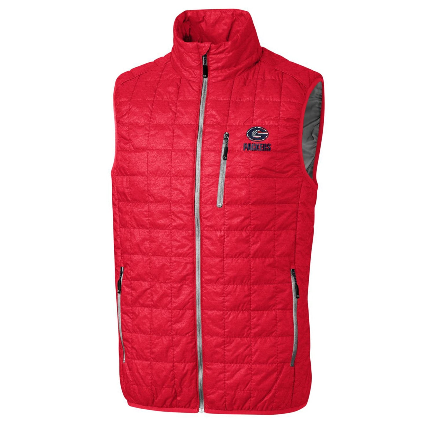 Men's Cutter & Buck Red Green Bay Packers Americana Rainier Full-Zip ...