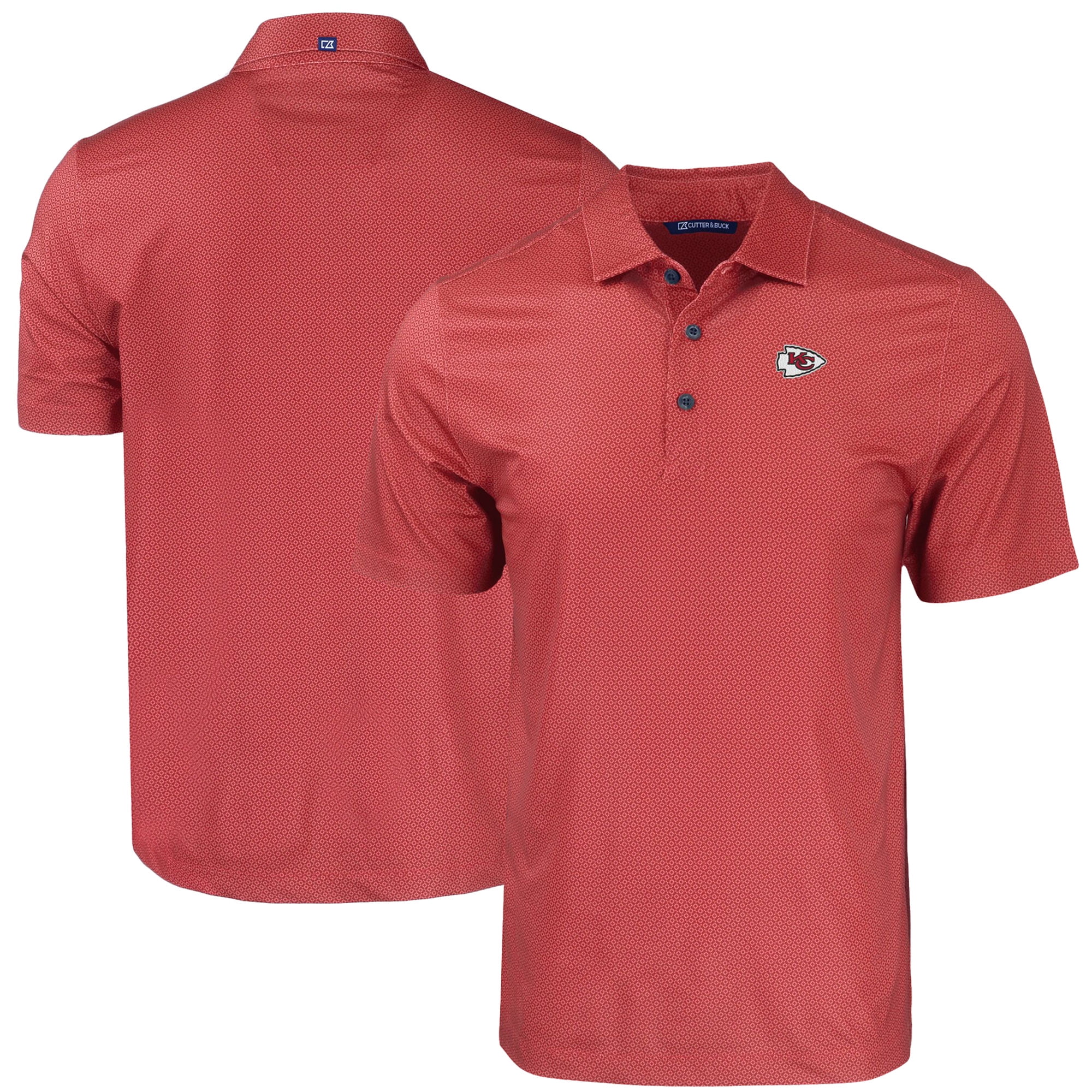 Men's Cutter & Buck Red Kansas City Chiefs Big & Tall Pike Eco Tonal ...