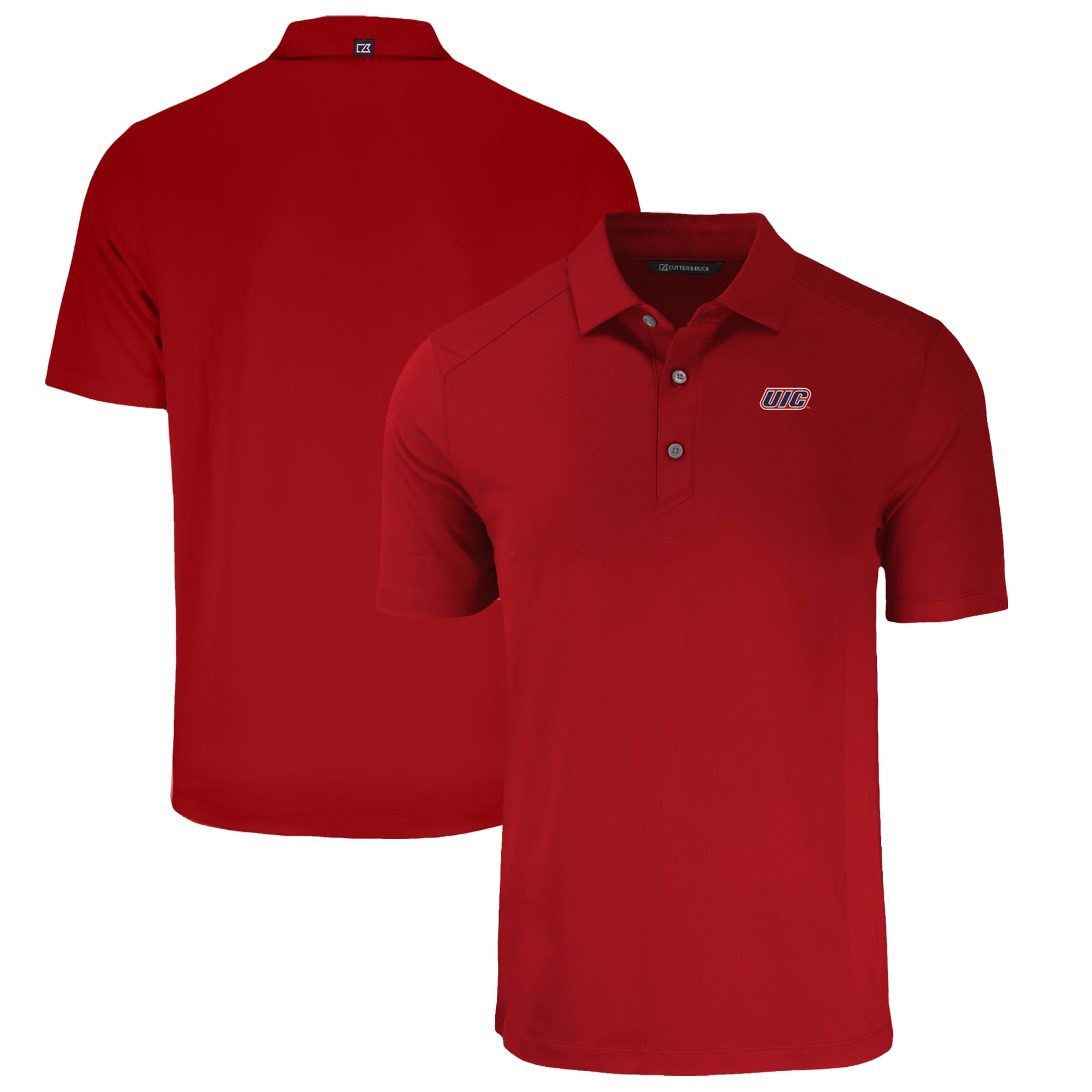 Men's Cutter & Buck Red UIC Flames Big & Tall Forge Eco Stretch ...