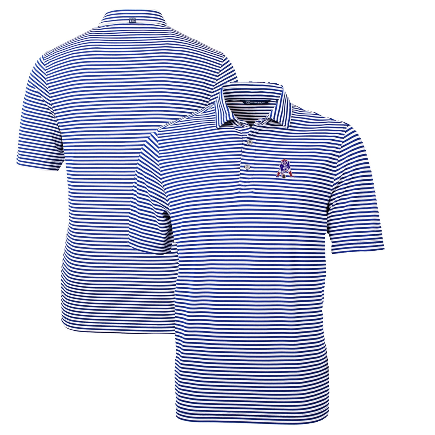Men's Cutter & Buck Royal New England Patriots Throwback Logo Virtue ...