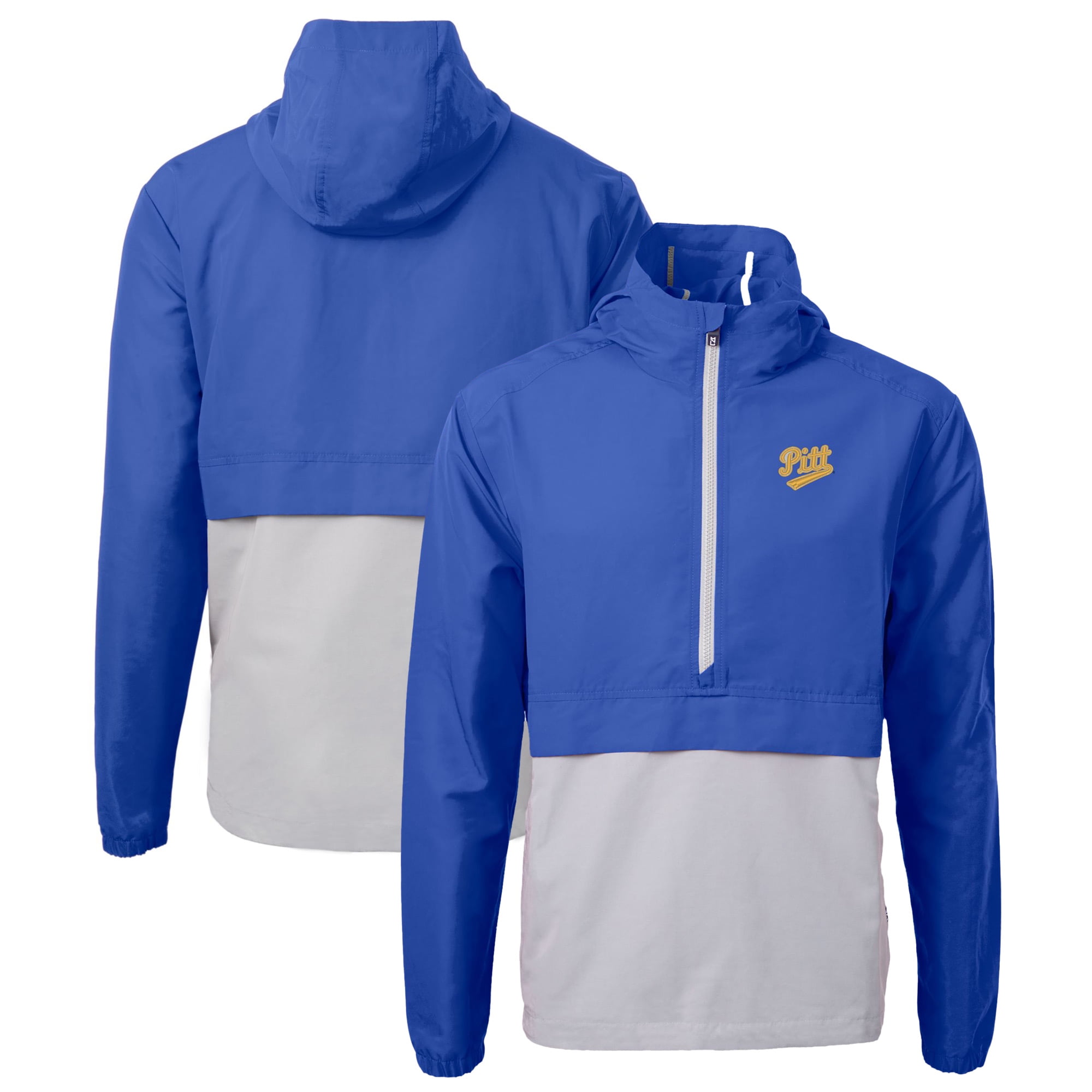 Men's Cutter & Buck Royal Pitt Panthers Charter Eco Recycled Half-Zip ...