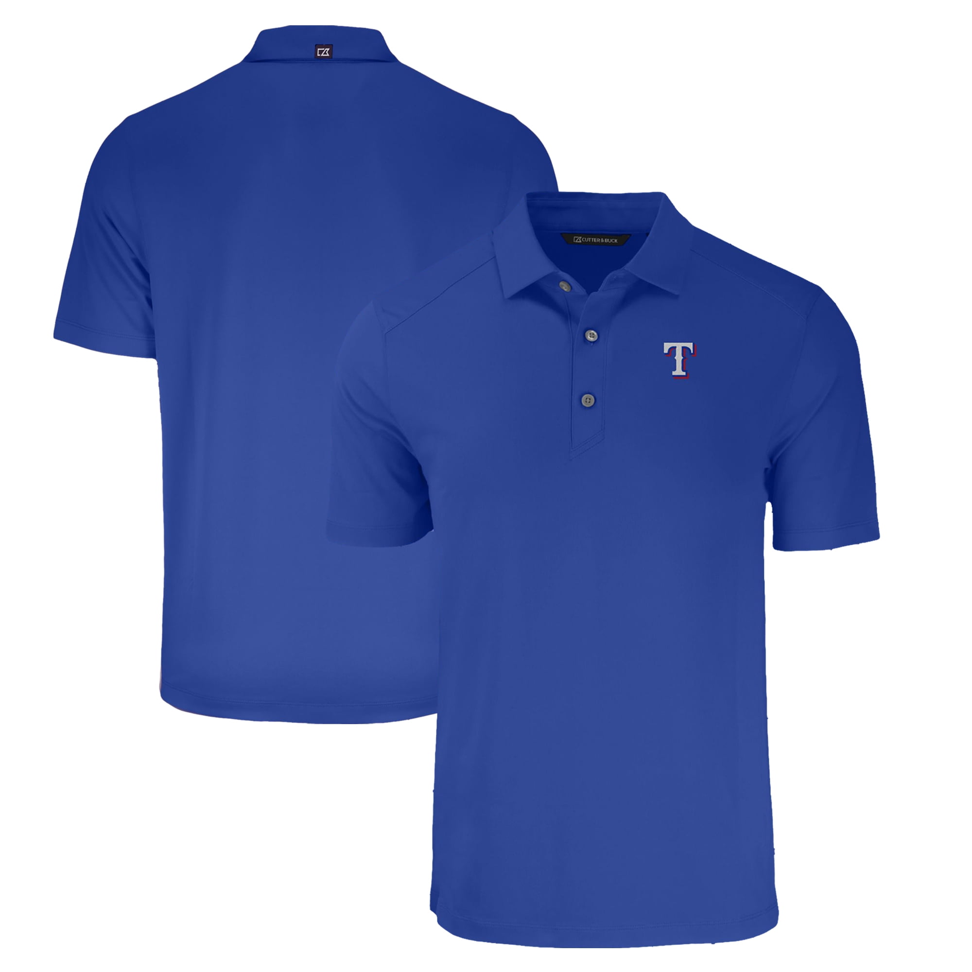 Men's Cutter & Buck Royal Texas Rangers Forge Eco Stretch Recycled Polo ...