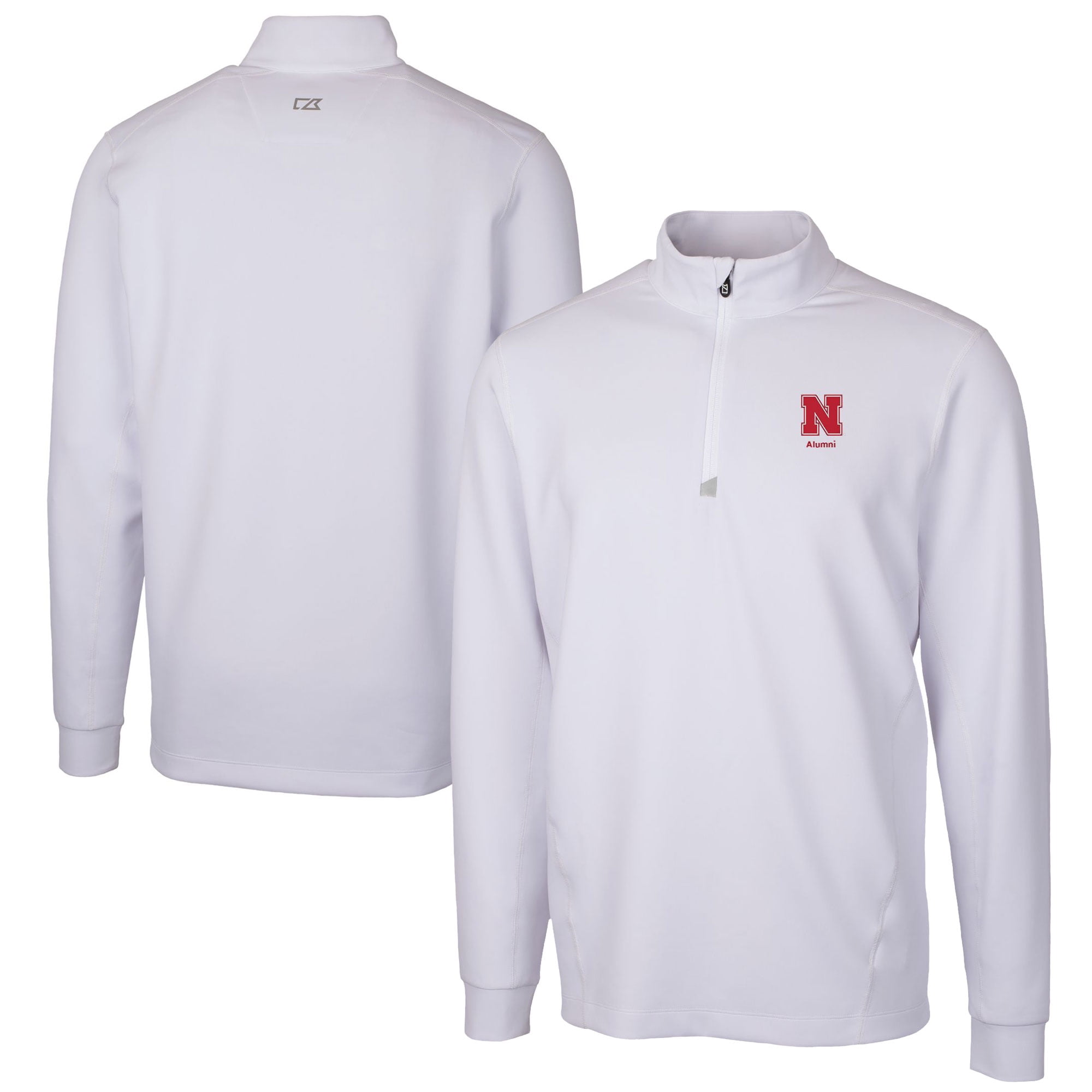 Men's Cutter & Buck White Nebraska Huskers Alumni Logo Traverse Stretch ...