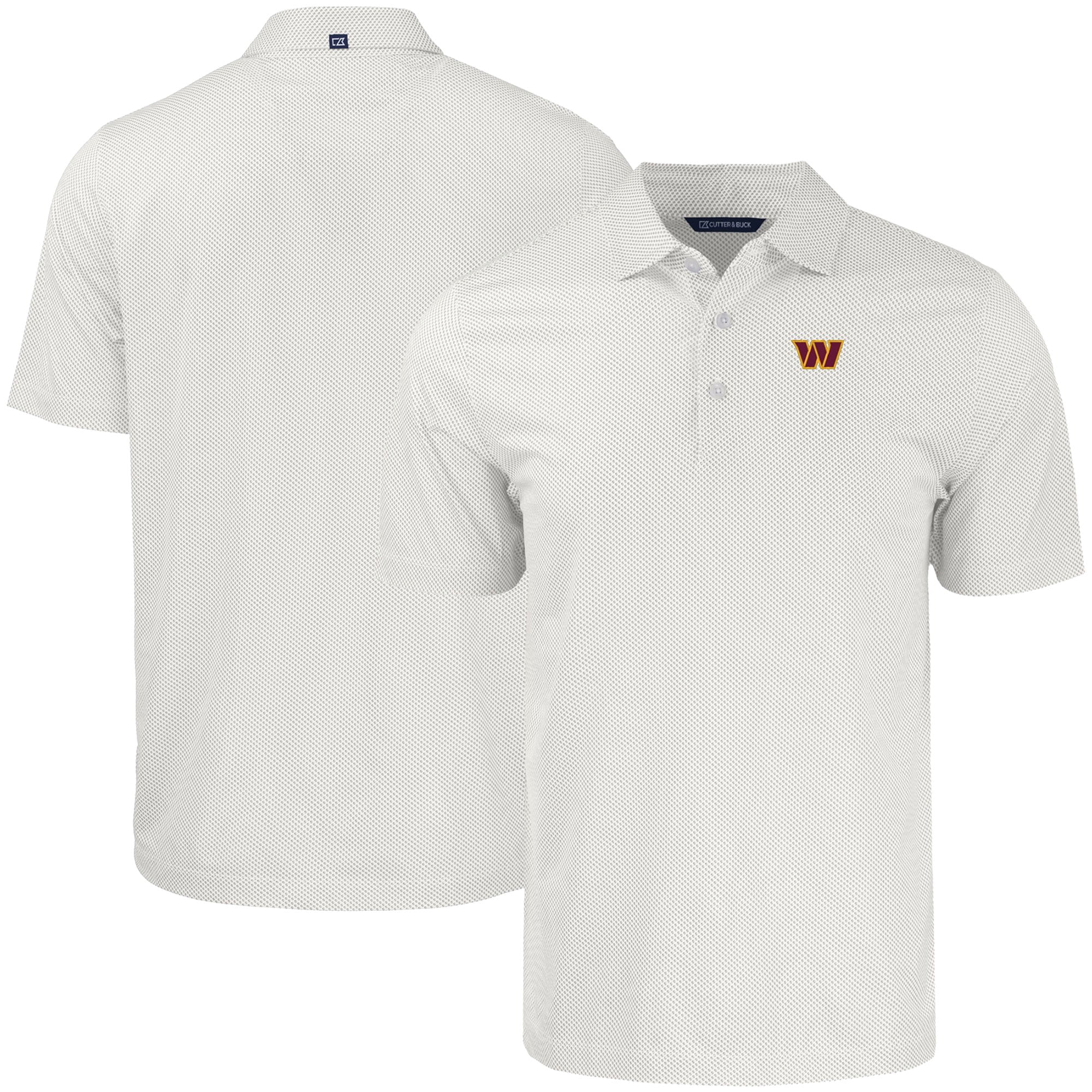 Men's Cutter & Buck White Washington Commanders Pike Eco Symmetry Print ...