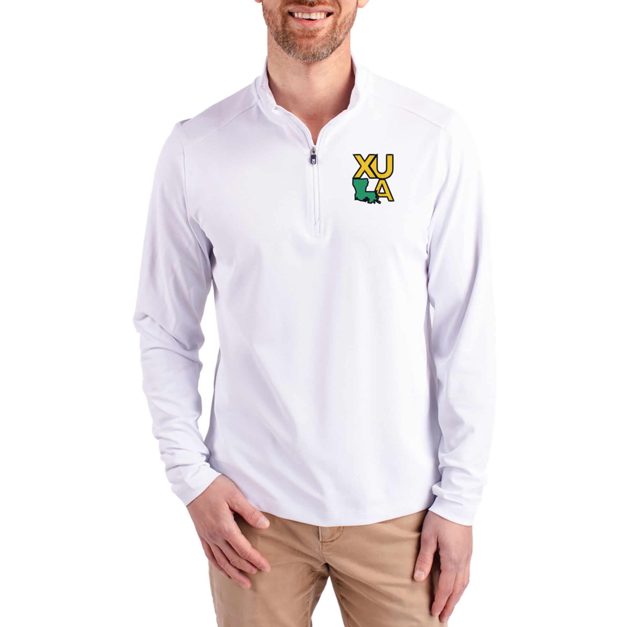 Men's-Cutter & Buck White Xavier University of Louisiana Gold Rush ...