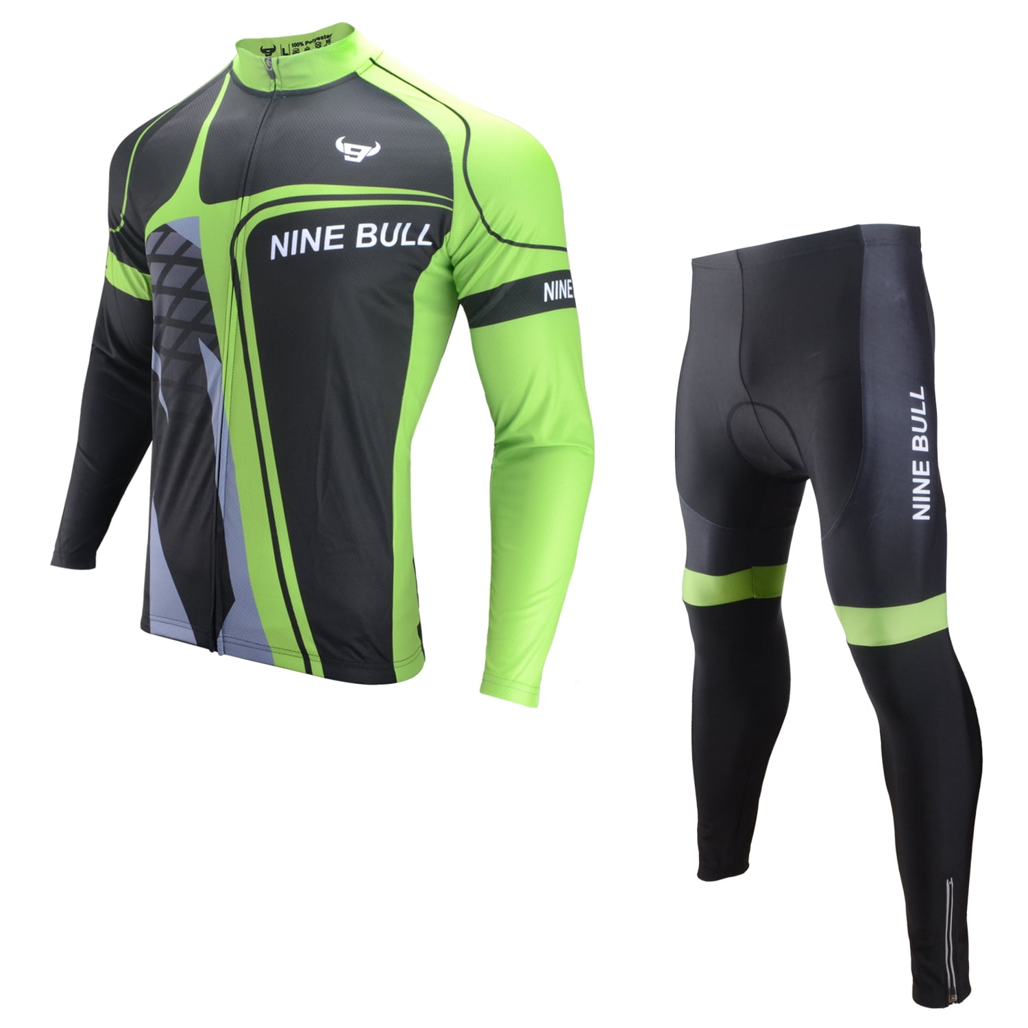 Men's Cycling Jersey Set - Reflective Quick-Dry Biking Shirt and 3D ...