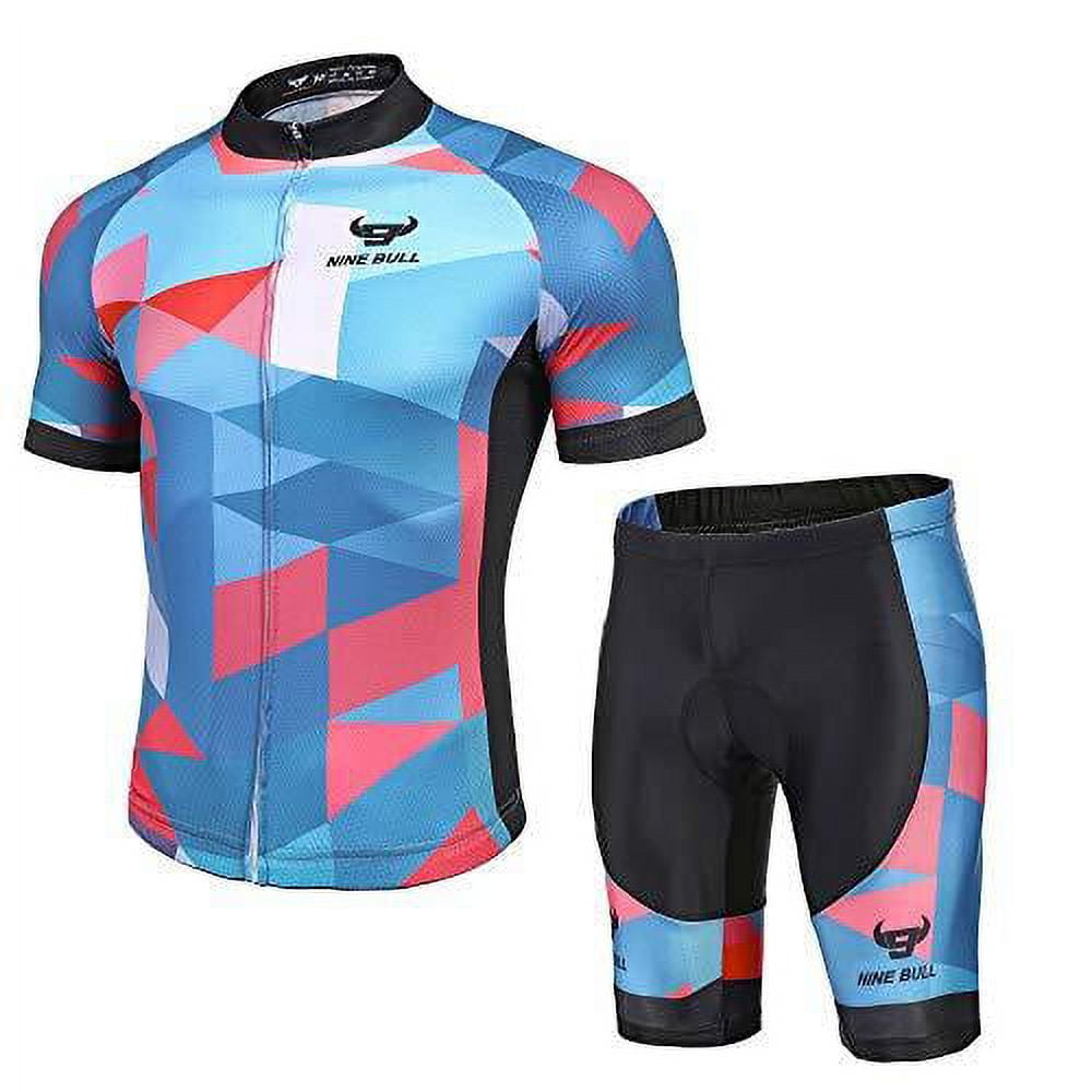 Men's Cycling Jersey Set - Reflective Quick-Dry Biking Shirt and 3D ...