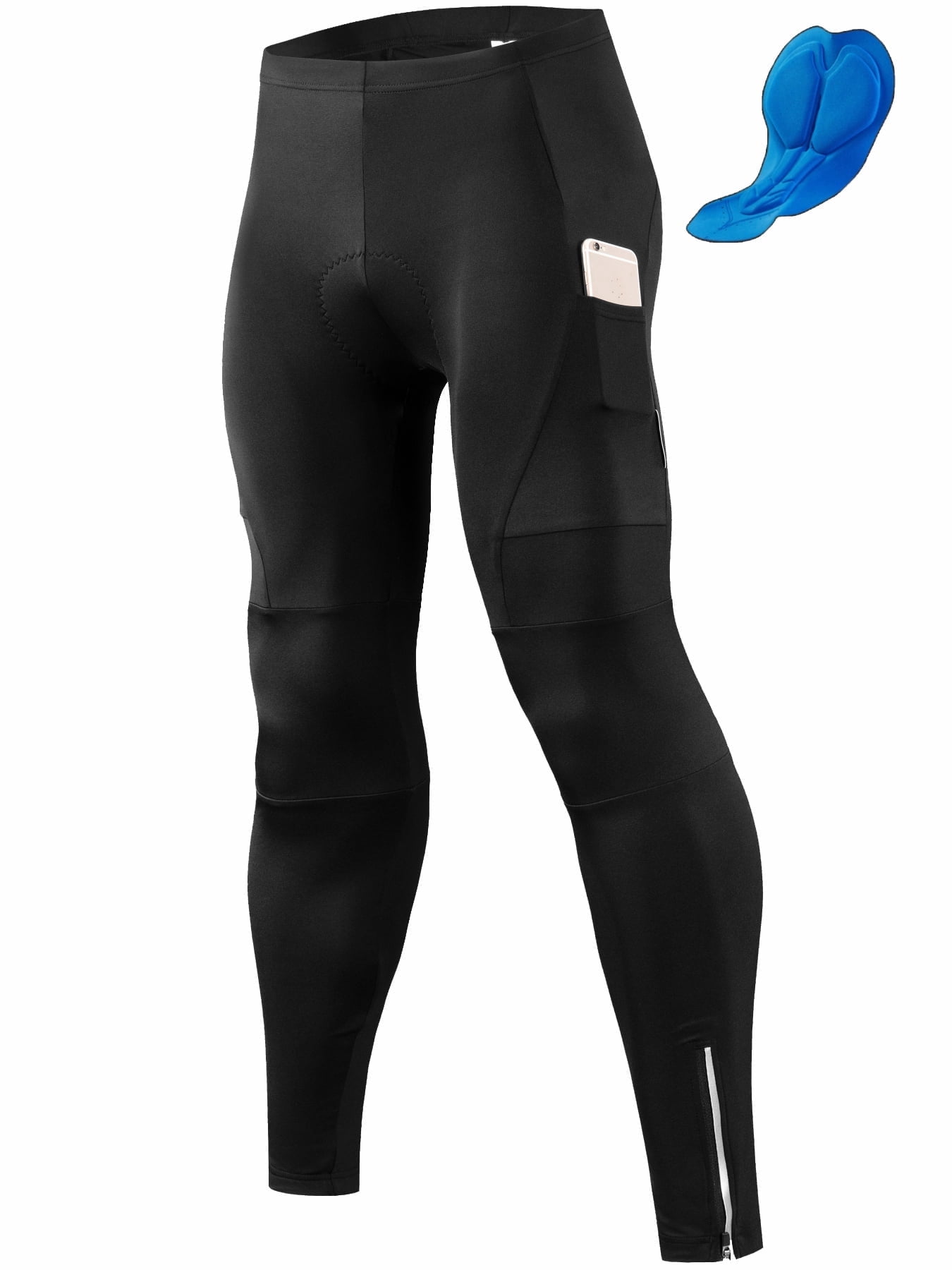 Leopatrix Men's Cycling Pants with Side Pockets 4D Padded Road Bike ...