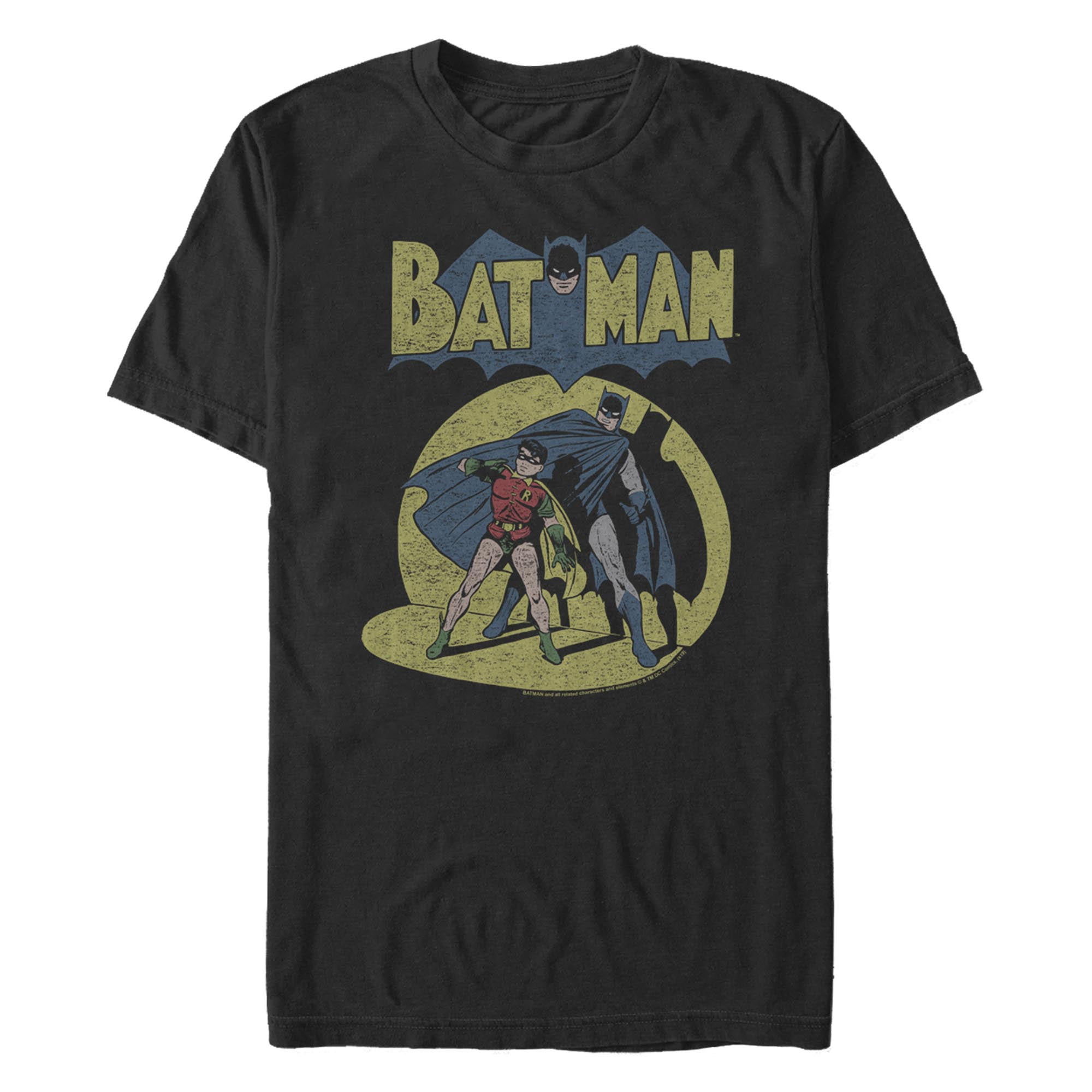 Batman Men's Vintage Comics Graphic Tee, Black, 3X Large, Logo T-Shirt ...