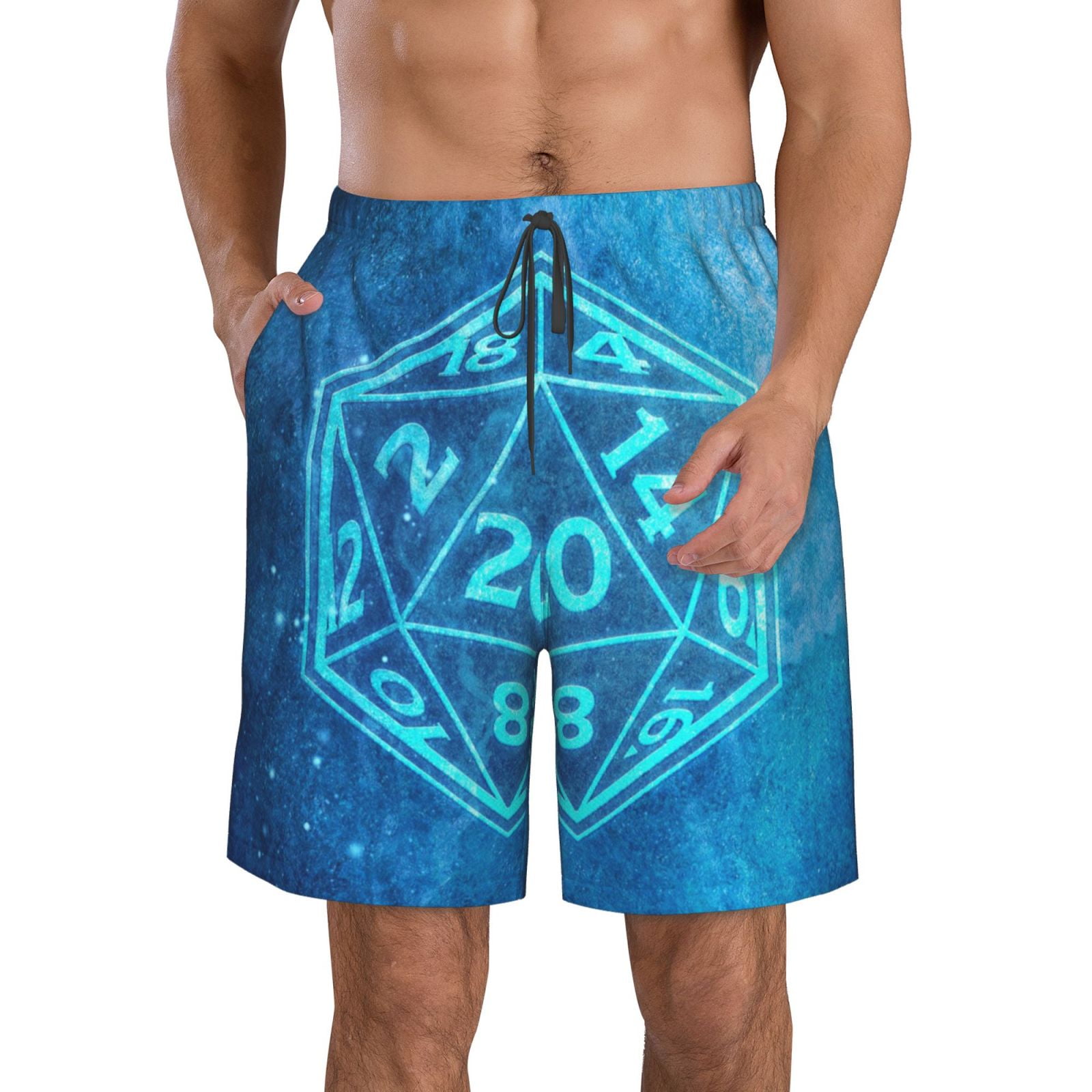 Men's DND Dungeons And Dragons Beach Shorts Hot Summer Swim Trunks ...