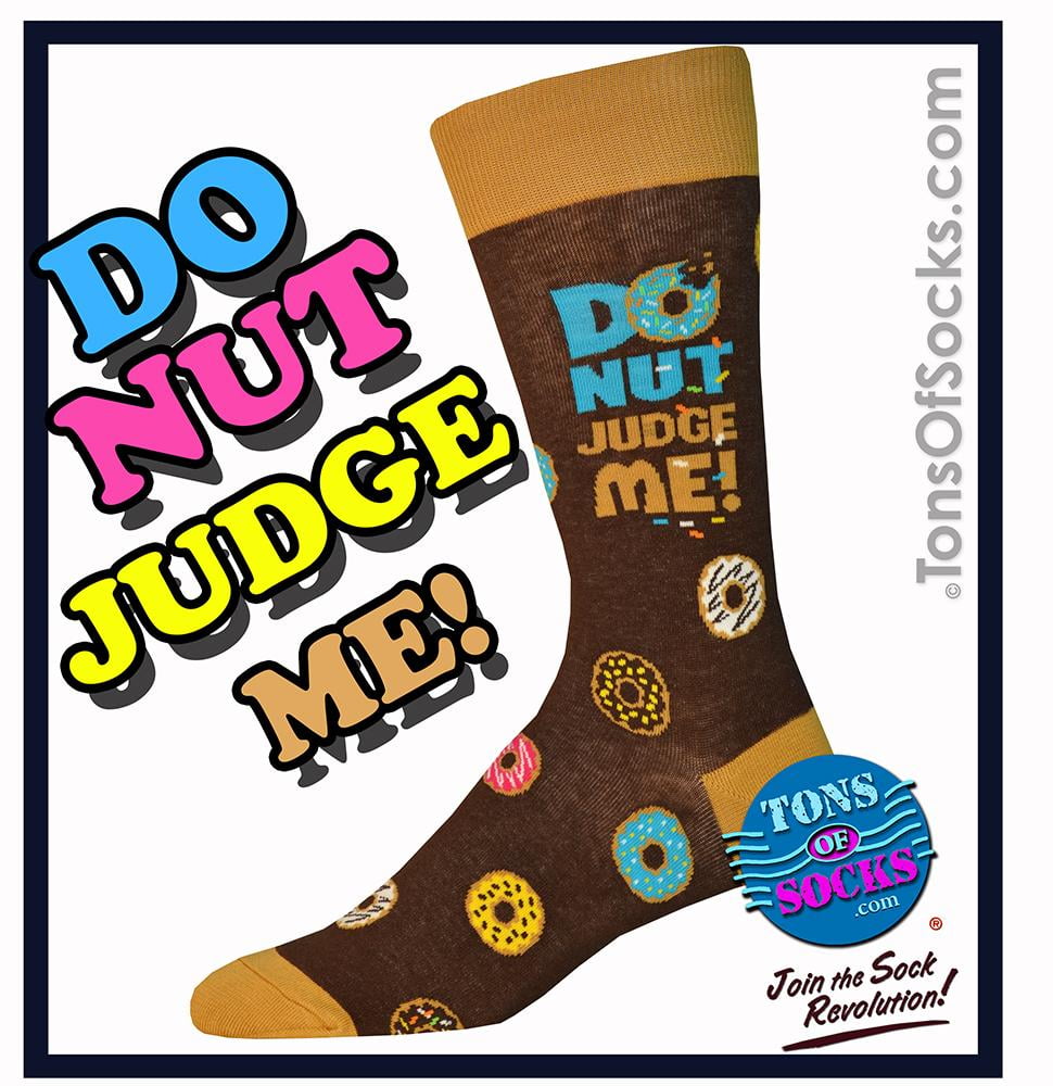 Men's DO NUT Judge Me! Socks - Walmart.com