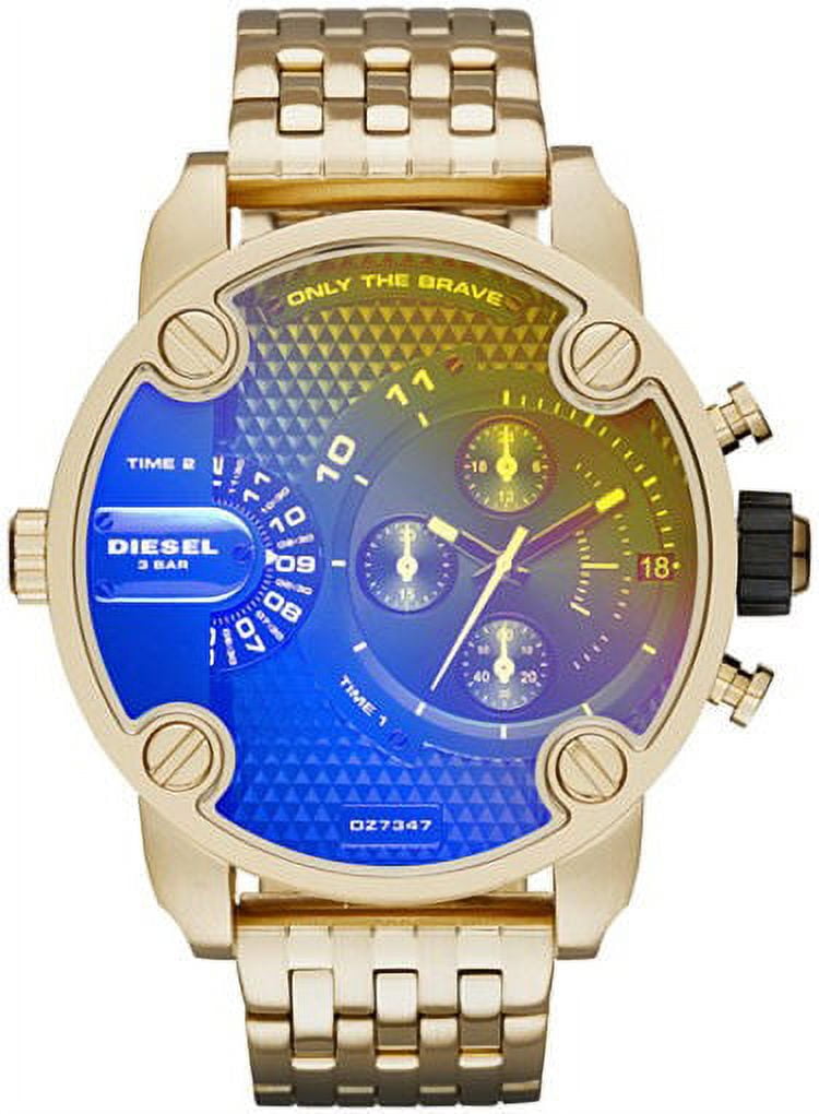 Men's DZ7347 Gold Stainless-Steel Quartz Fashion Watch - Walmart.com