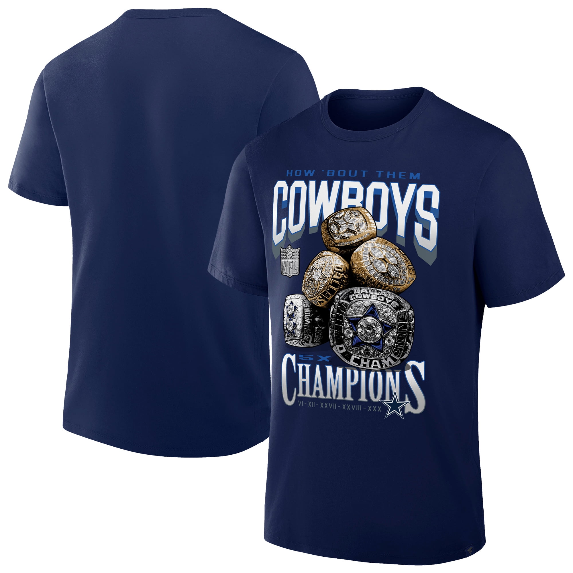 Men's Dallas Cowboys Merchandise Navy Dallas Cowboys Rings T-Shirt ...