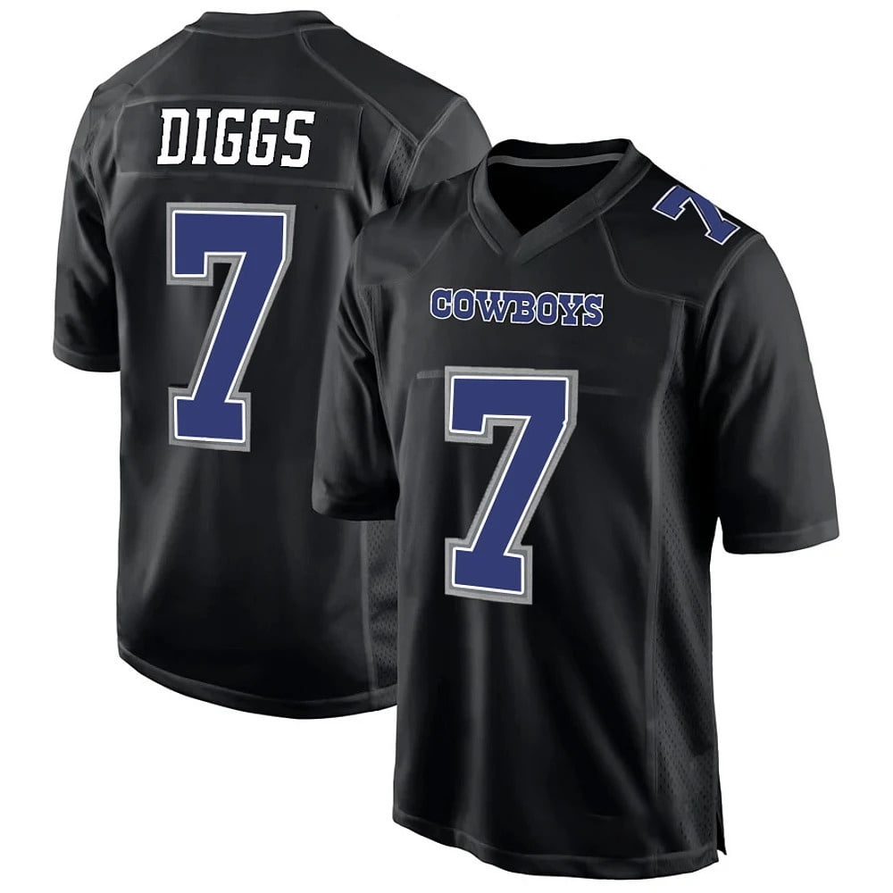 Men's Dallas Diggs 7 Black Fashion Sports Player Game Stitched Name ...