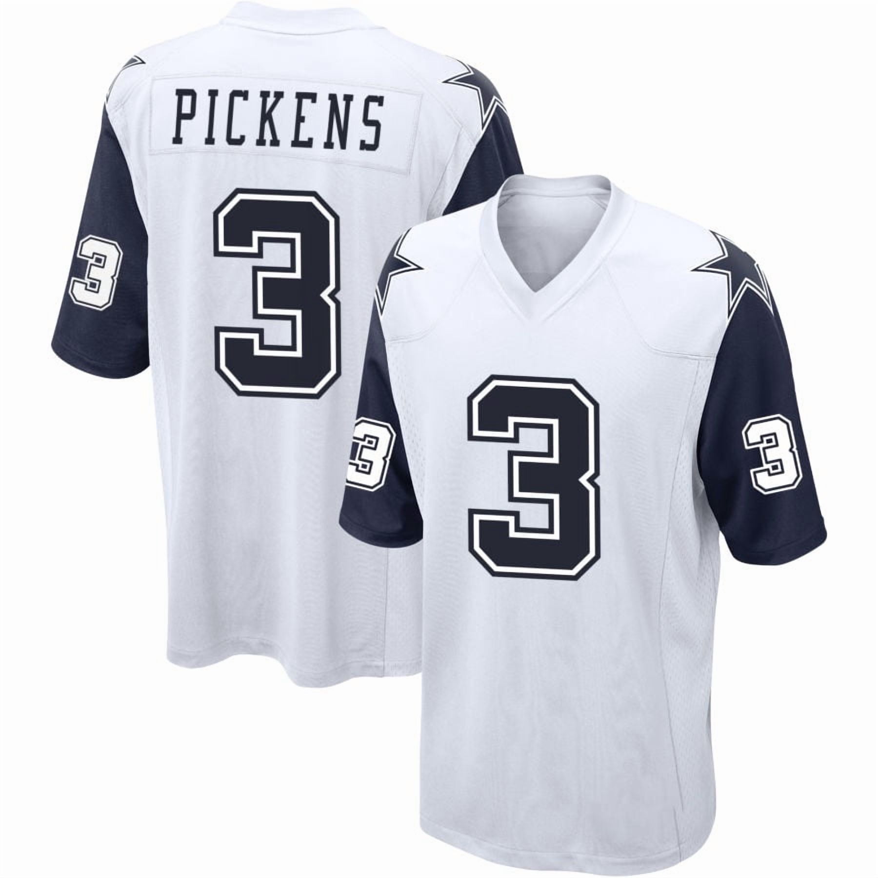 Men's Dallas Pickens 3 White Alternate Stitched Player Game T-Shirts ...